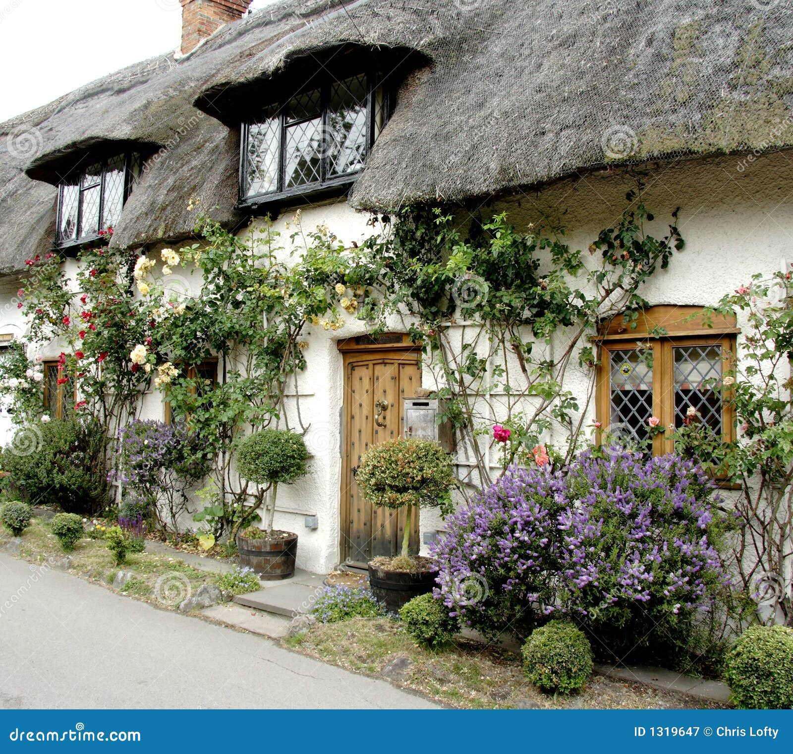 English Village Cottage stock image. Image of village - 1319647