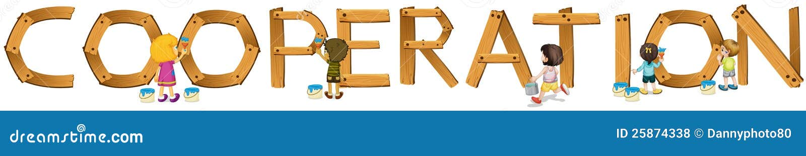 English word cooperation stock vector. Illustration of letters - 25874338