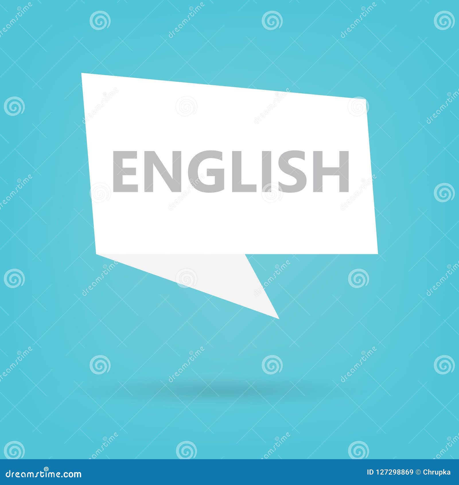 English Word on a Speech Bubble Stock Vector - Illustration of banner ...