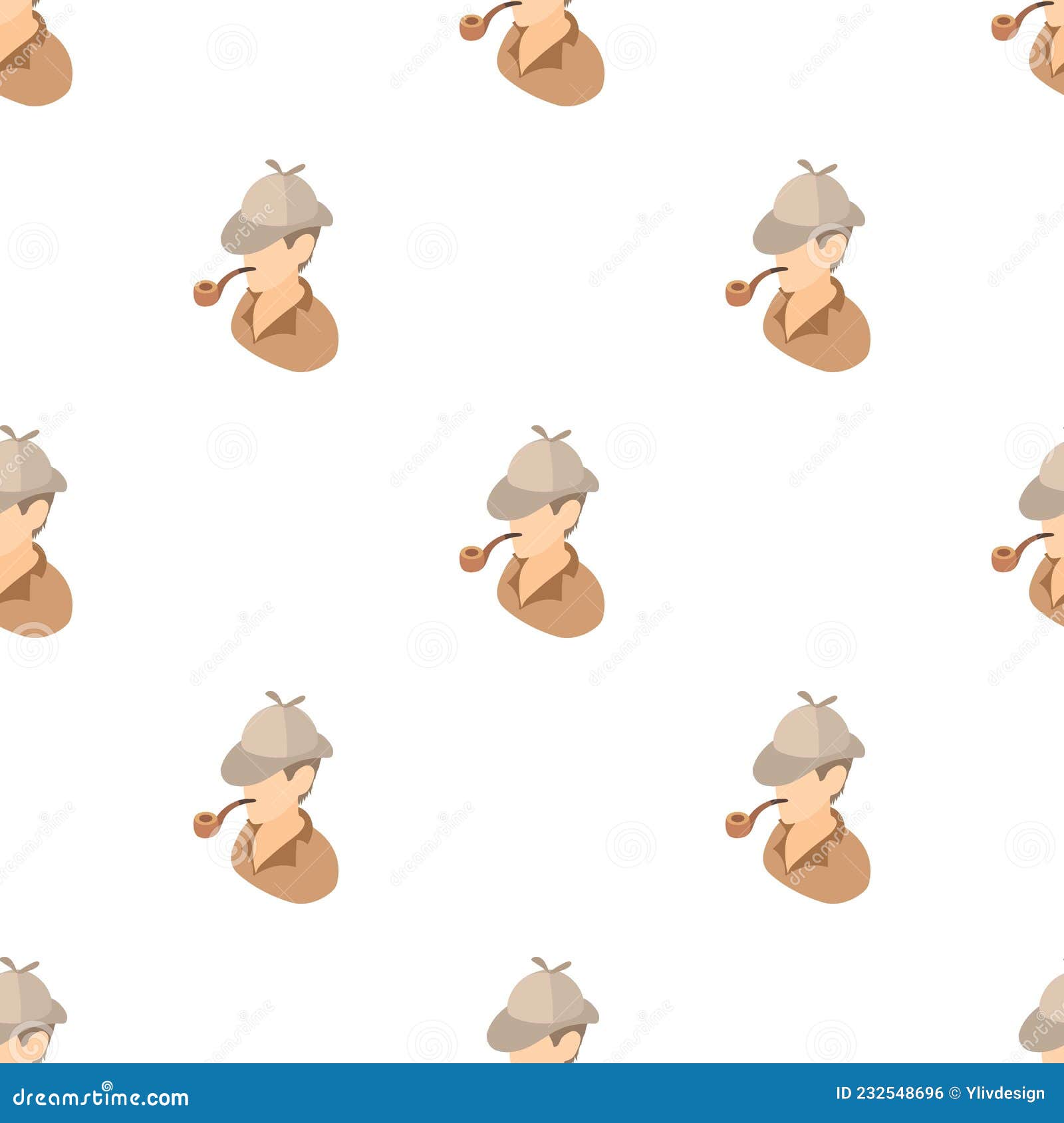 Englishman with a Pipe Pattern Seamless Vector Stock Vector ...