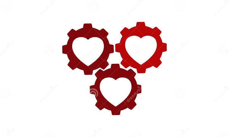 Engranaje del corazón ilustración del vector. Ilustración de seguridad ...