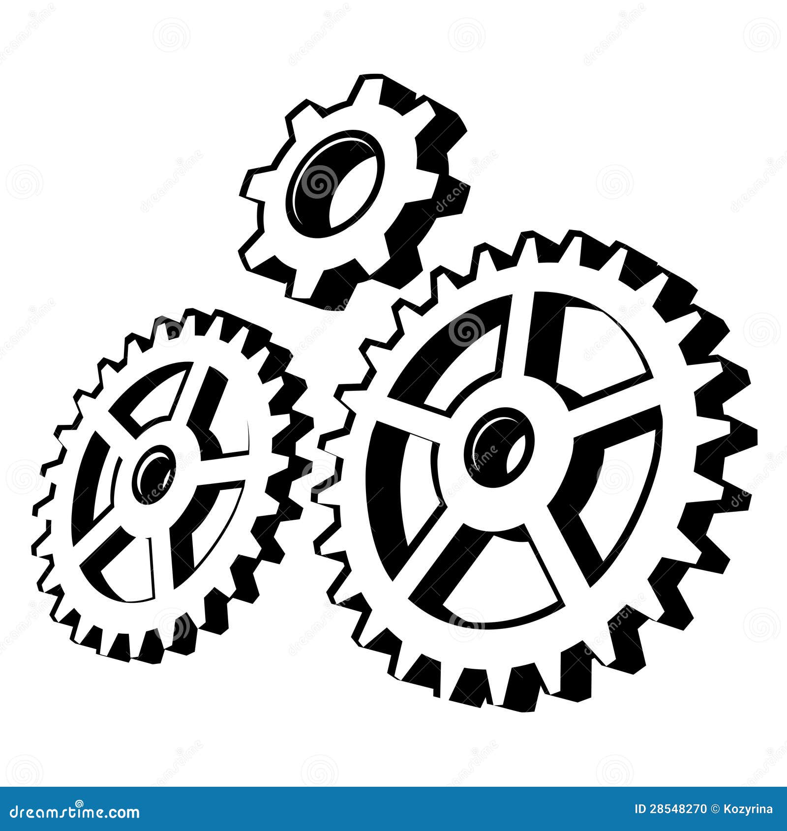 Engranaje del vector ilustración del vector. Ilustración de metal ...