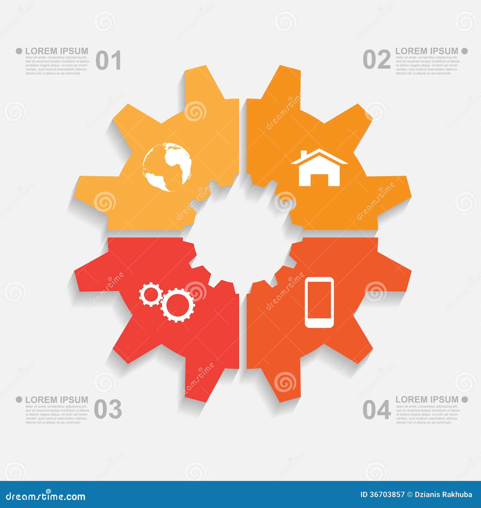 Engranaje infographic ilustración del vector. Ilustración de bandera ...