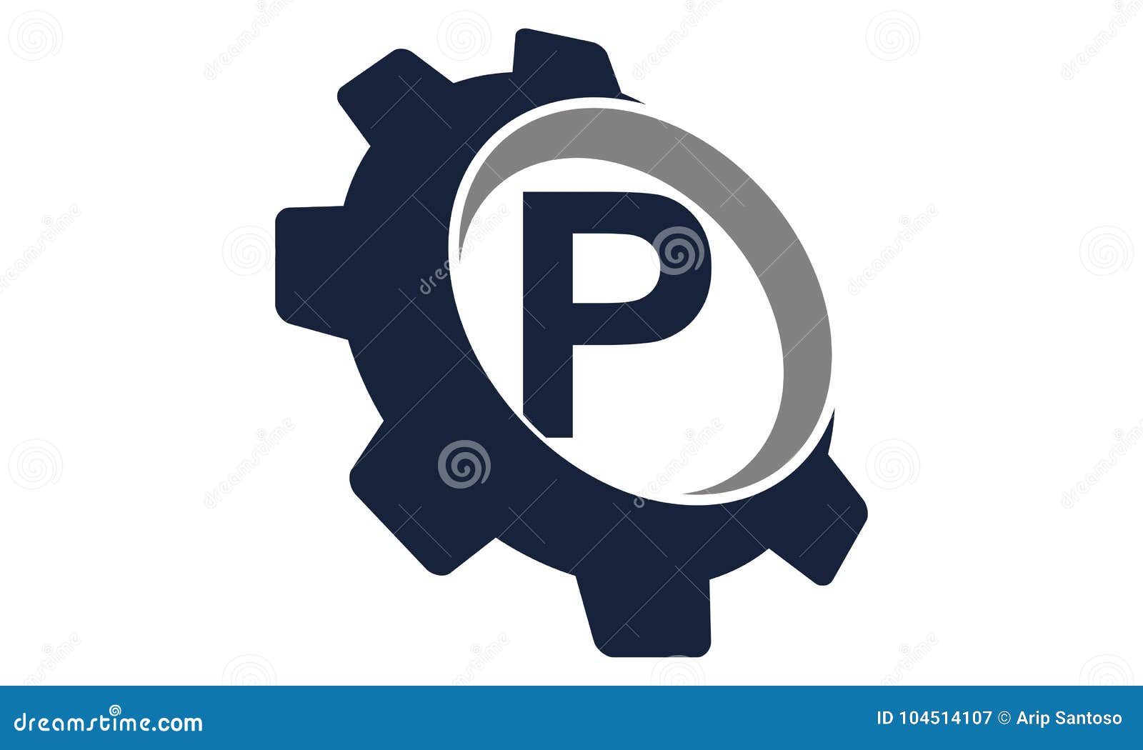Engranaje Logo Letter P ilustración del vector. Ilustración de muestra ...