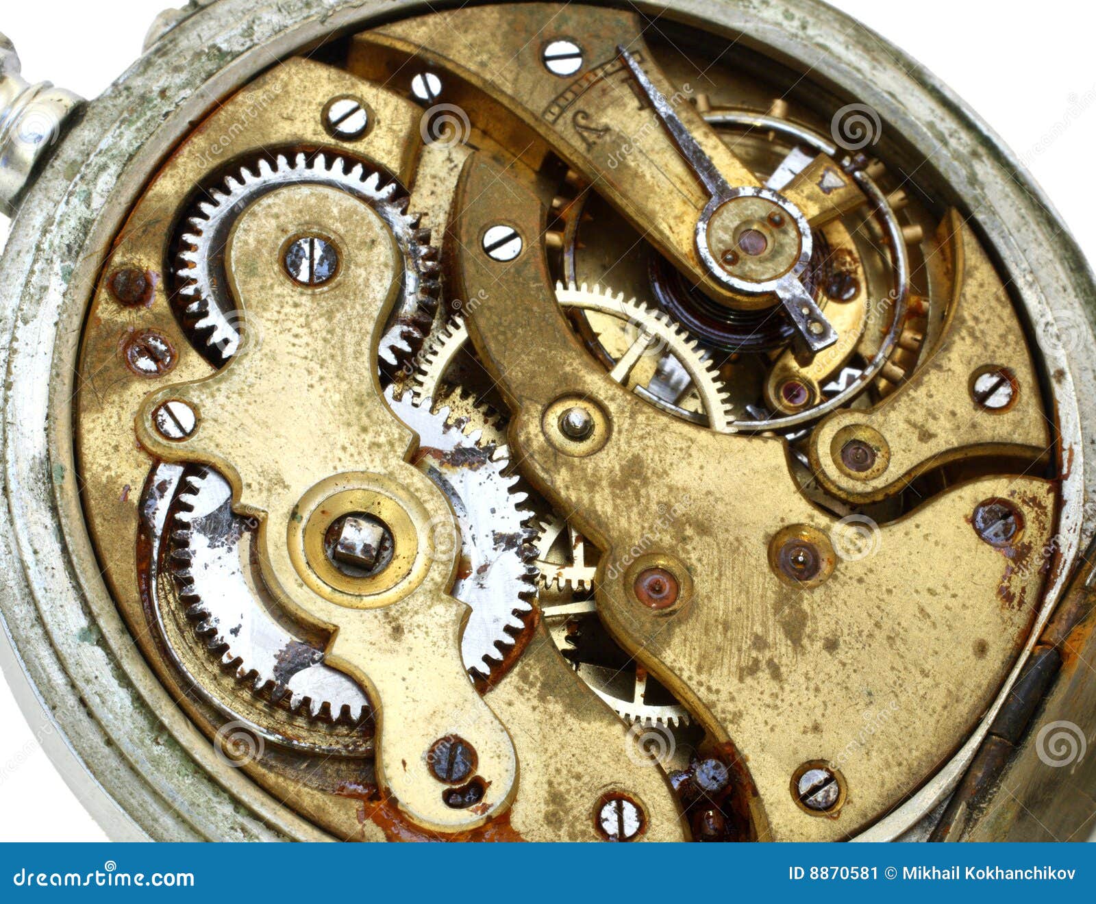 Engranaje Oxidado Viejo Del Reloj De Bolsillo Imagen de archivo ...