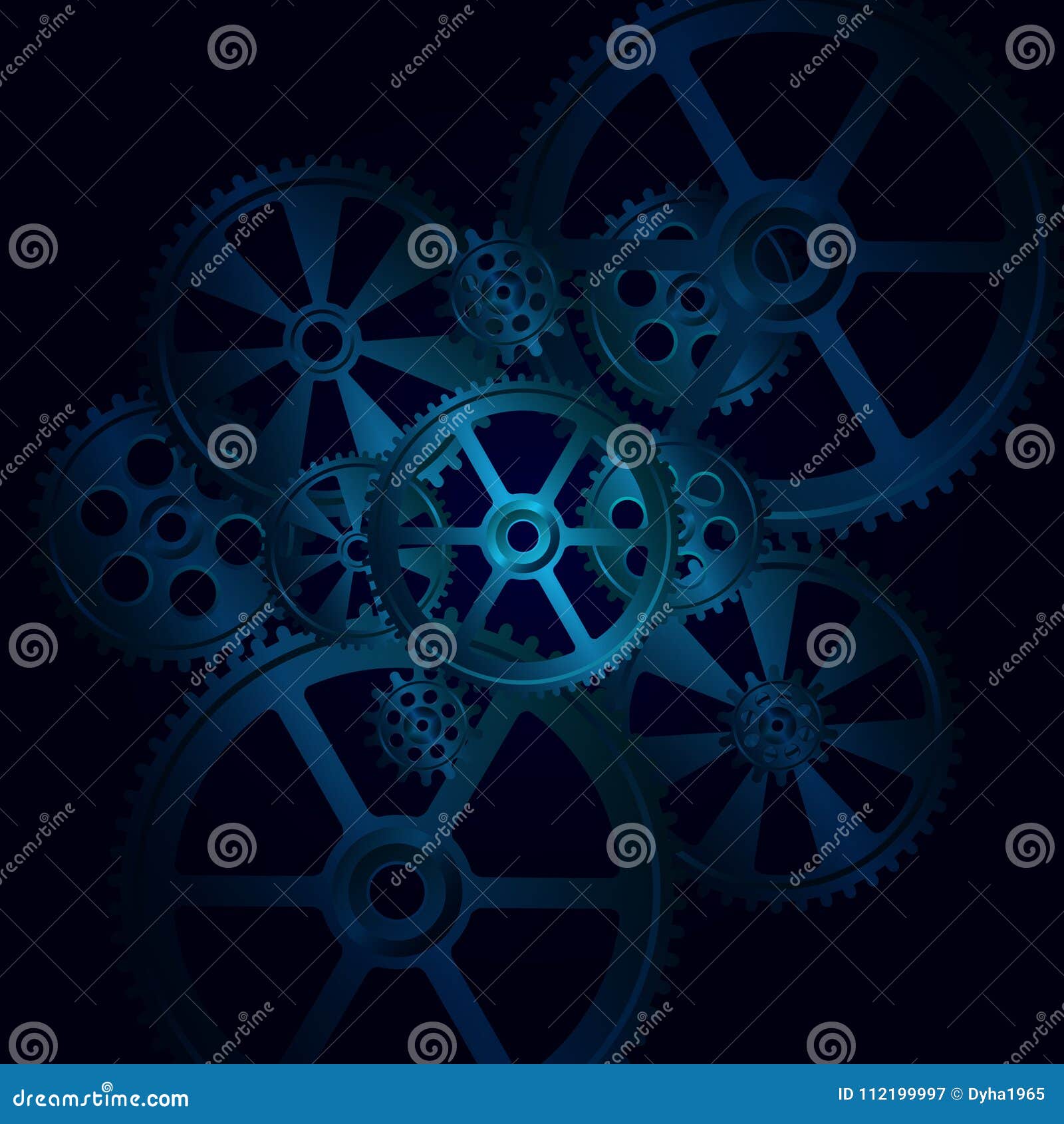 Engranajes azul marino ilustración del vector. Ilustración de muestra ...