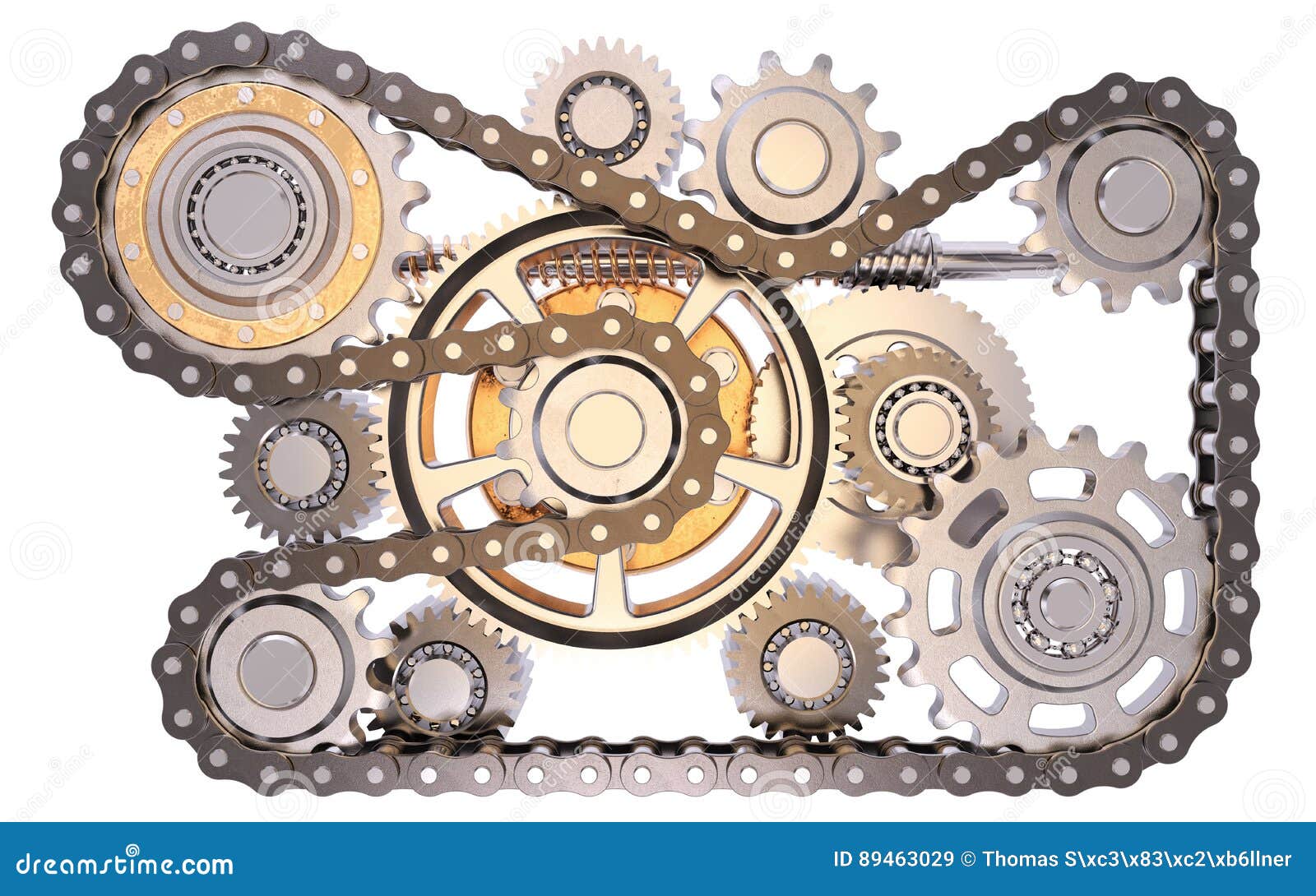 Engranajes con la cadena imagen de archivo. Imagen de cogwheel - 89463029