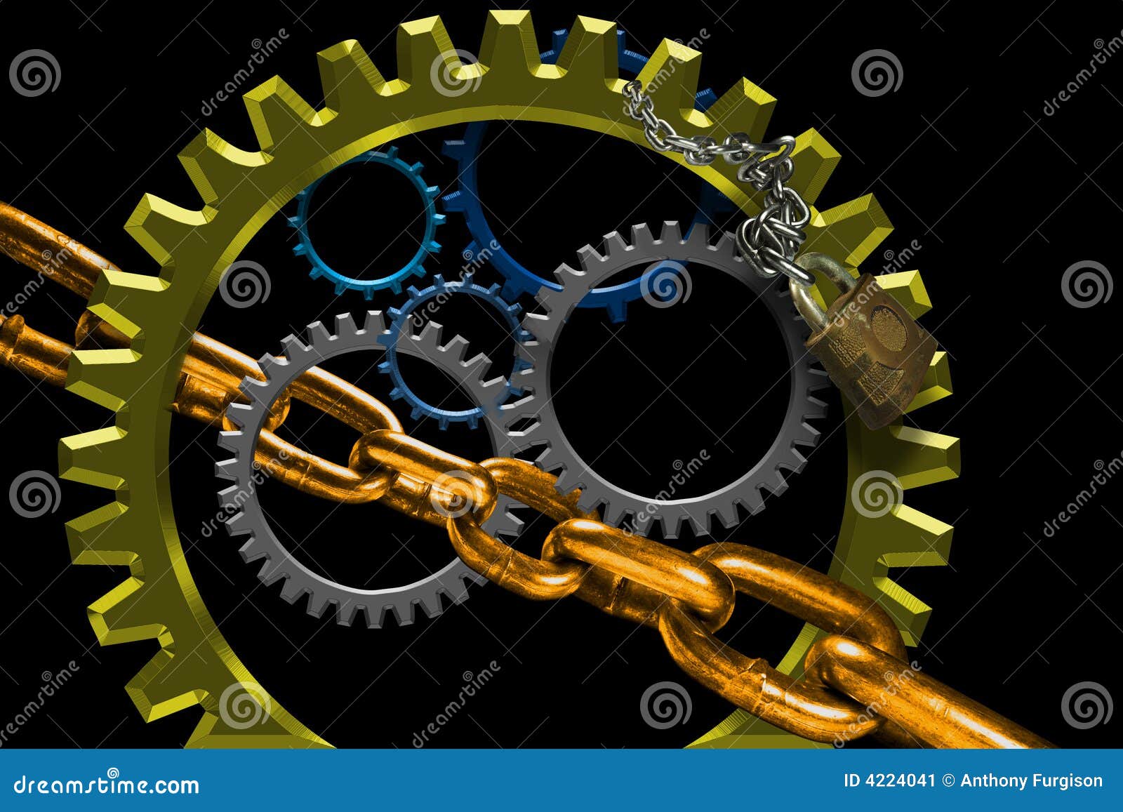 Engranajes De Torneado Y Conexiones De Cadena Stock de ilustración ...