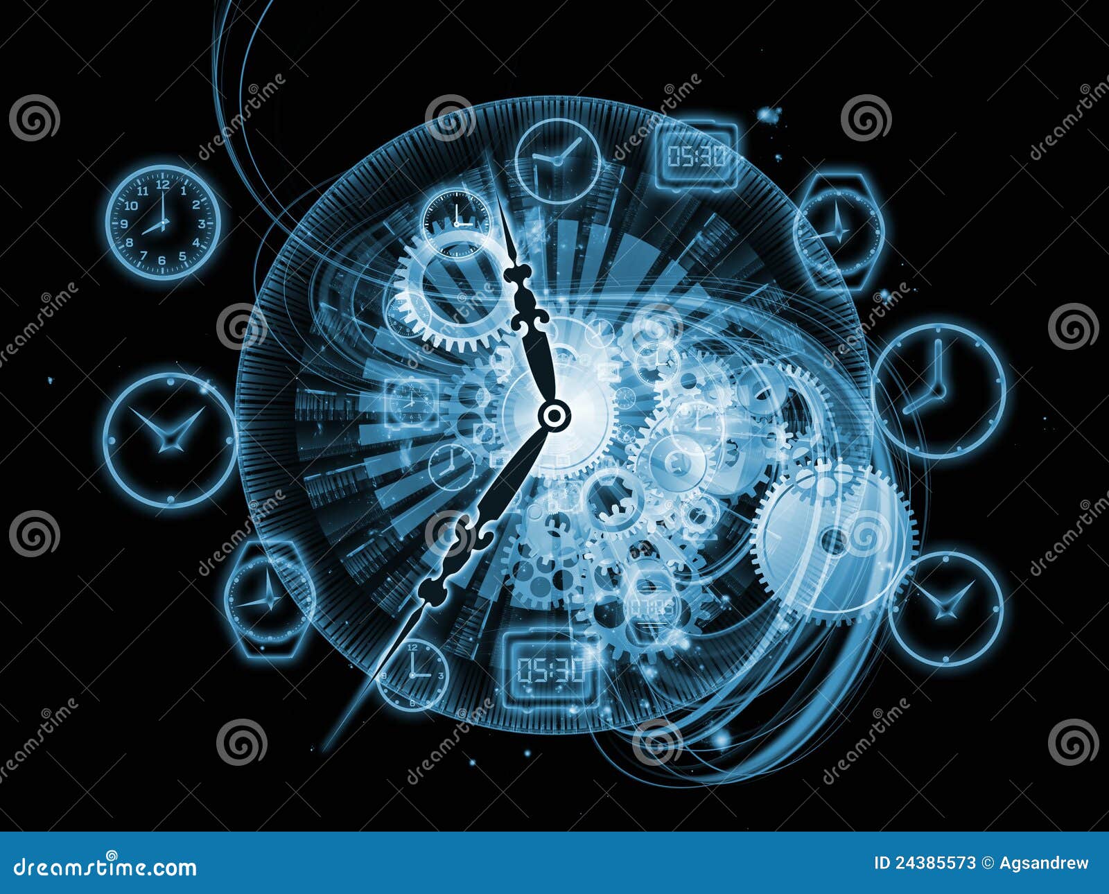 Engranajes del tiempo stock de ilustración. Ilustración de engranaje ...