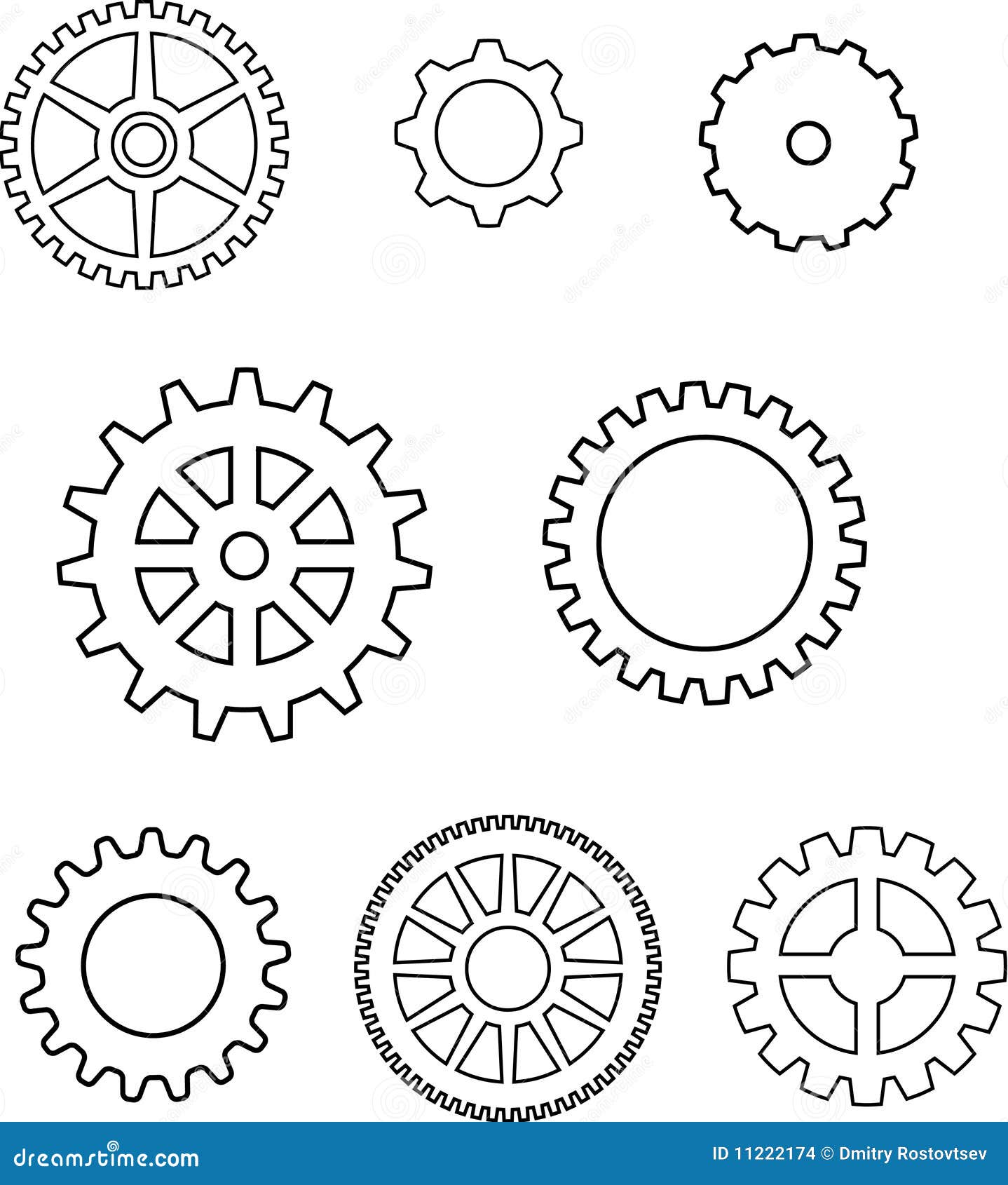 Engranajes en vector ilustración del vector. Ilustración de maquinaria ...