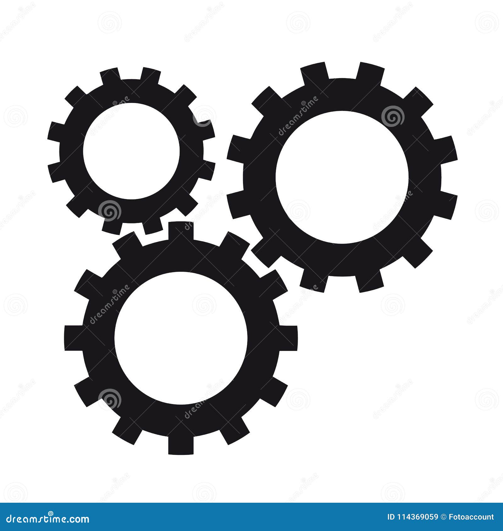 Engranajes - Iconos Del Vector - Aislados En Blanco Ilustración del ...