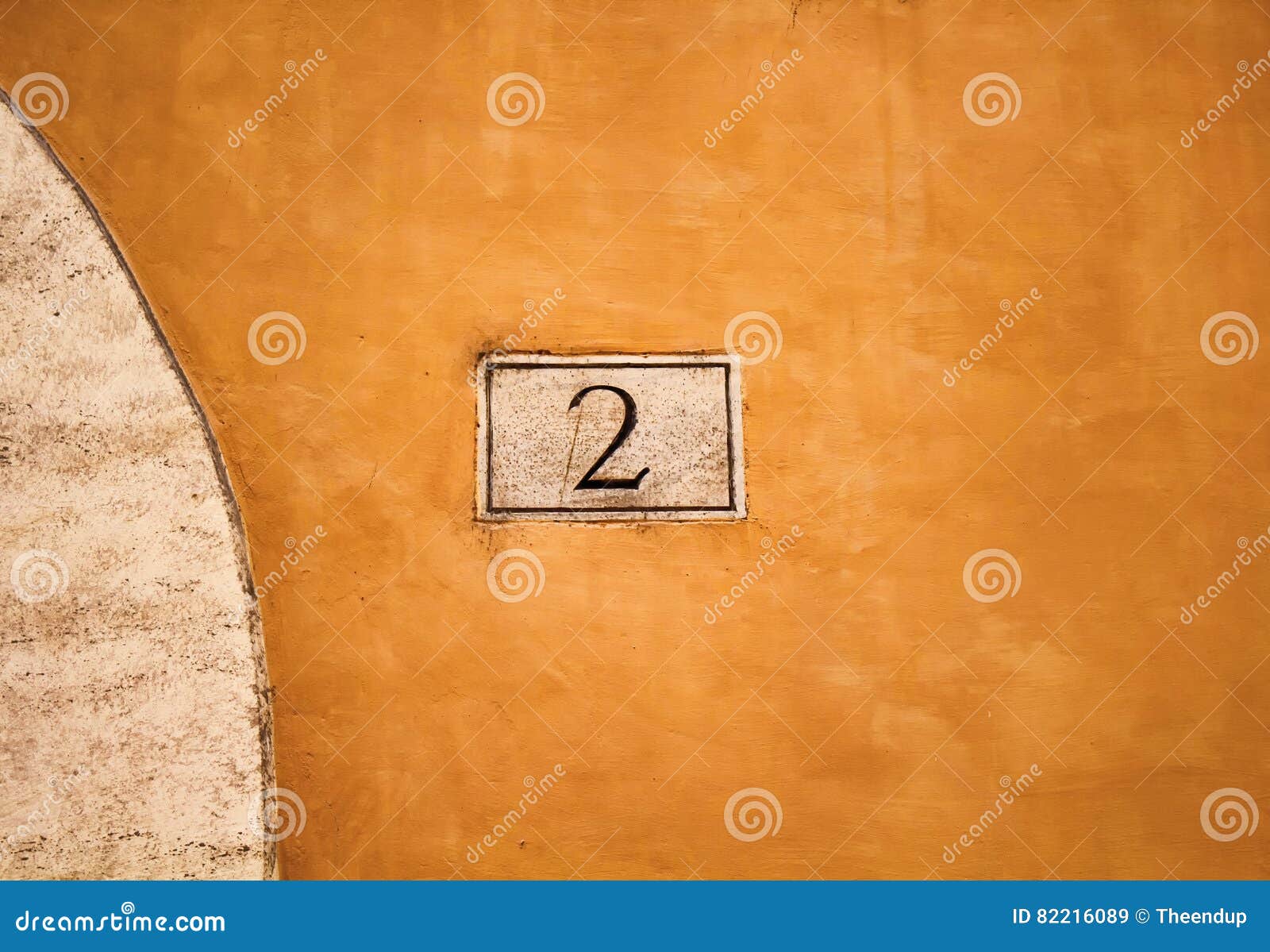 Engraved building number 2 stock image. Image of architecture - 82216089