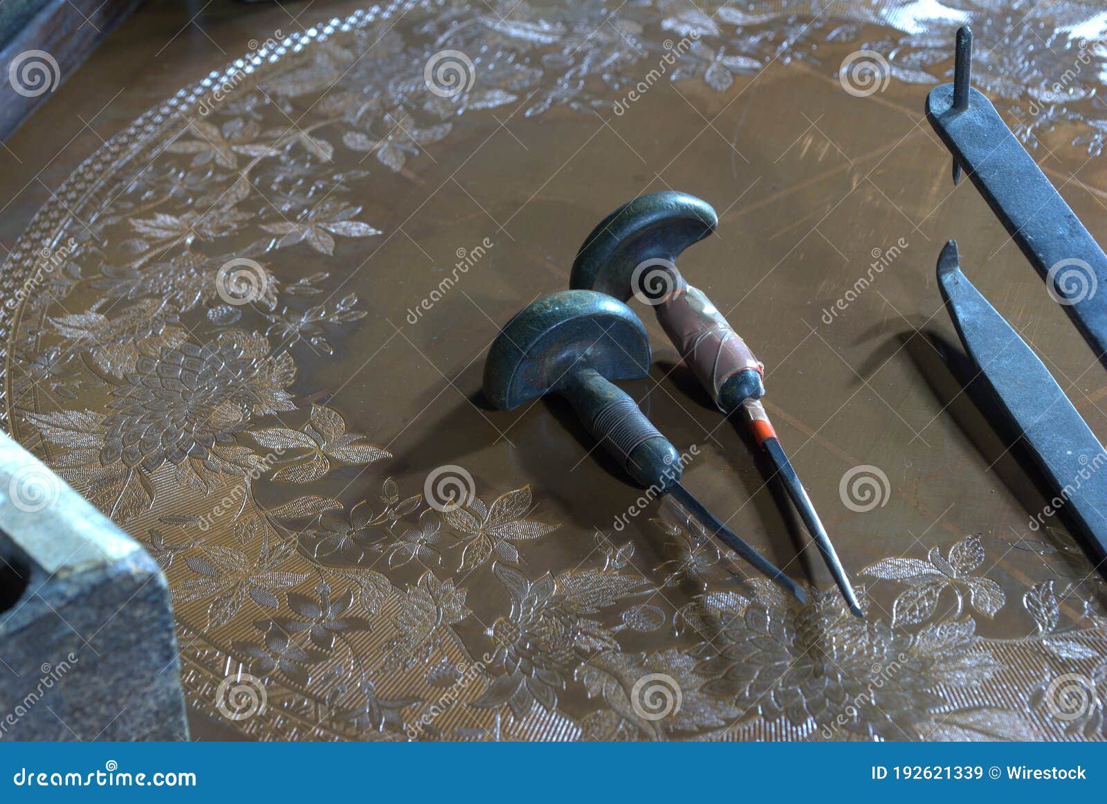 Engraved copper plate stock image. Image of intaglio - 192621339