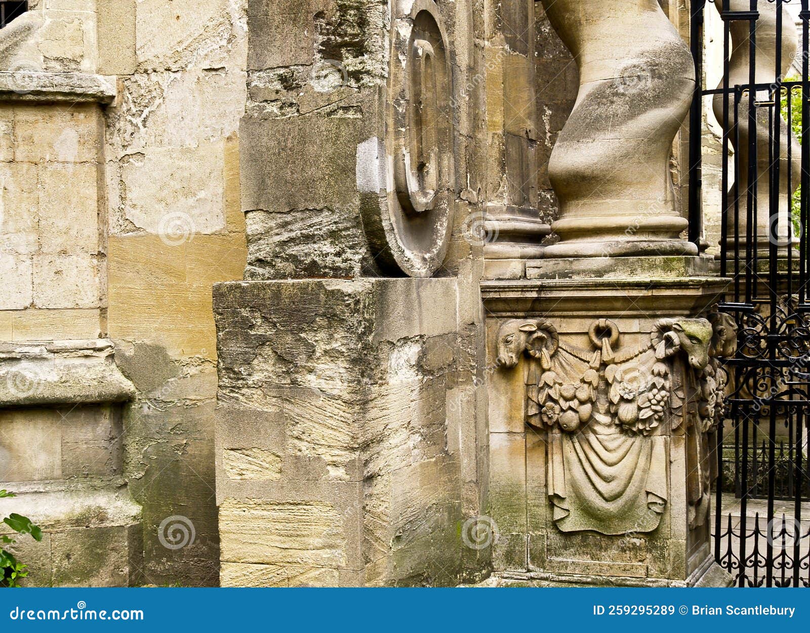 Engraved Detail on Base of Pillar Stock Image - Image of design, close ...