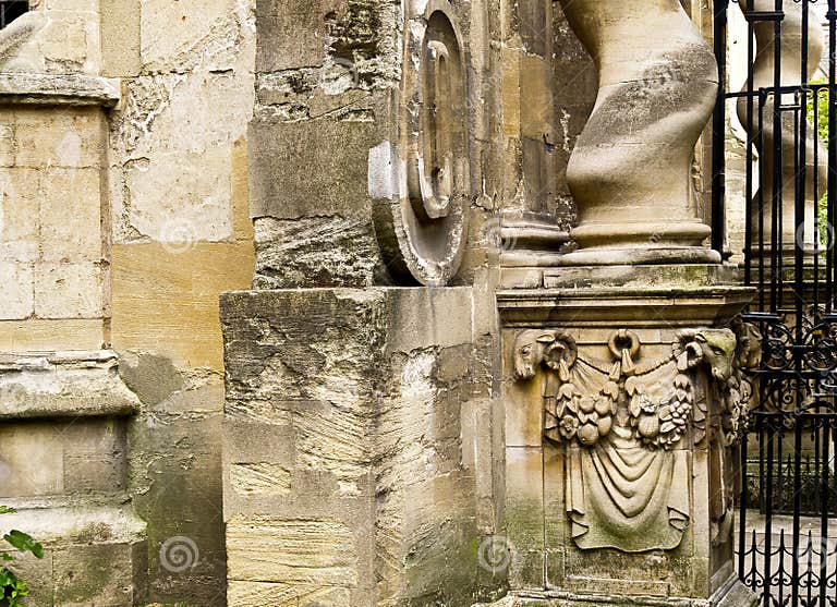 Engraved Detail on Base of Pillar Stock Image - Image of design, close ...