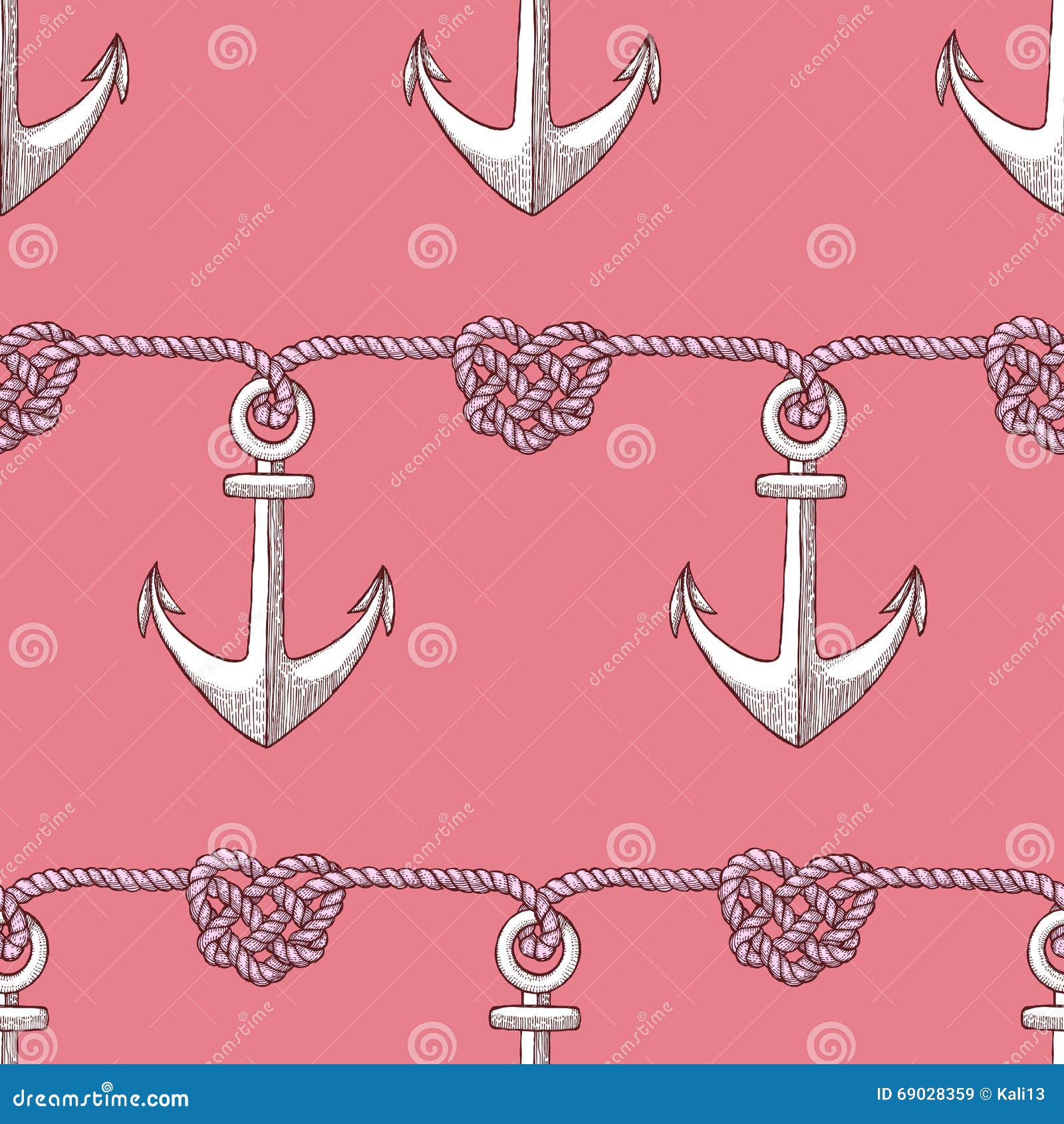 Engraved Eternity Knot in Shape of Heart and Anchor Stock Illustration ...
