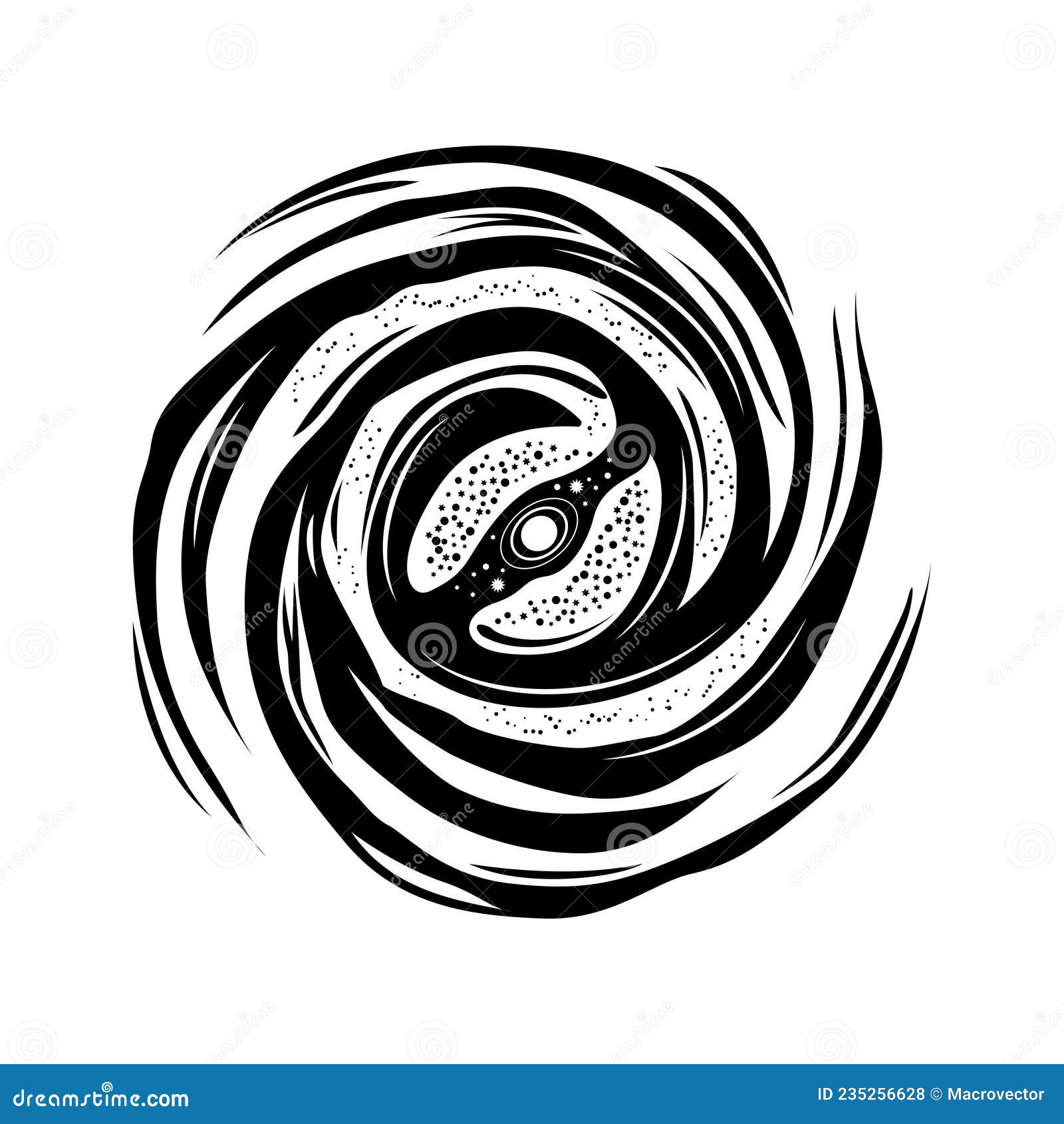 Engraved Galaxy Swirl Composition Stock Vector - Illustration of symbol ...