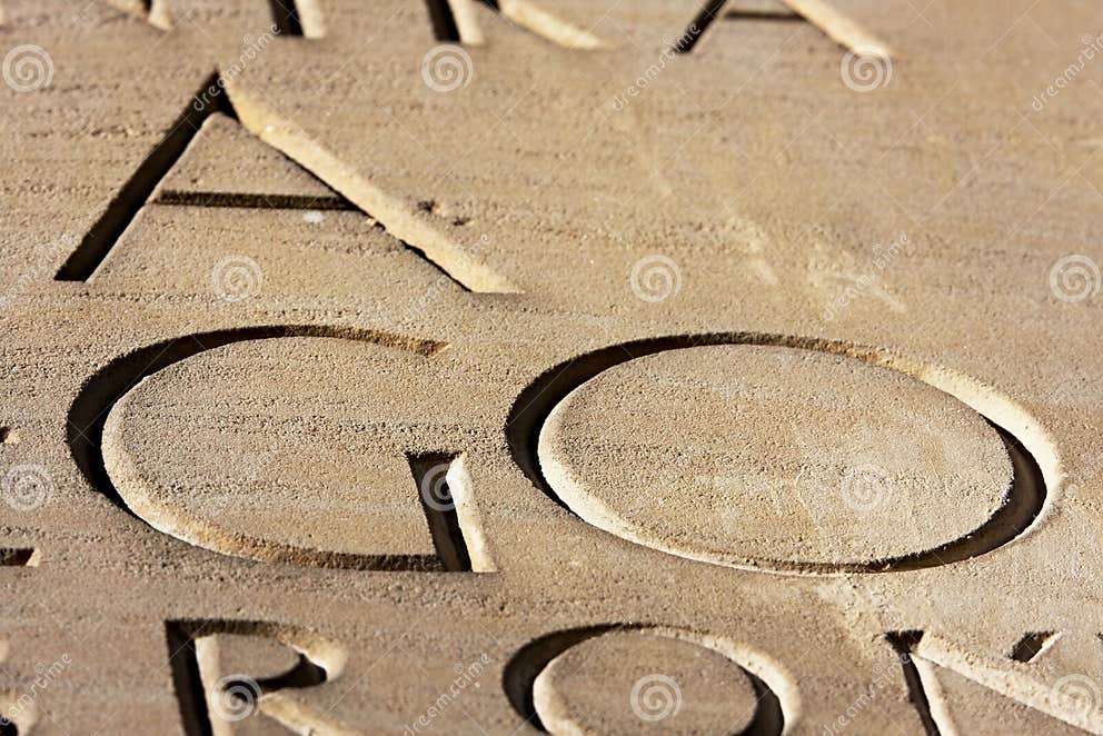 Carved inscription stock image. Image of decorative, typography - 8392177