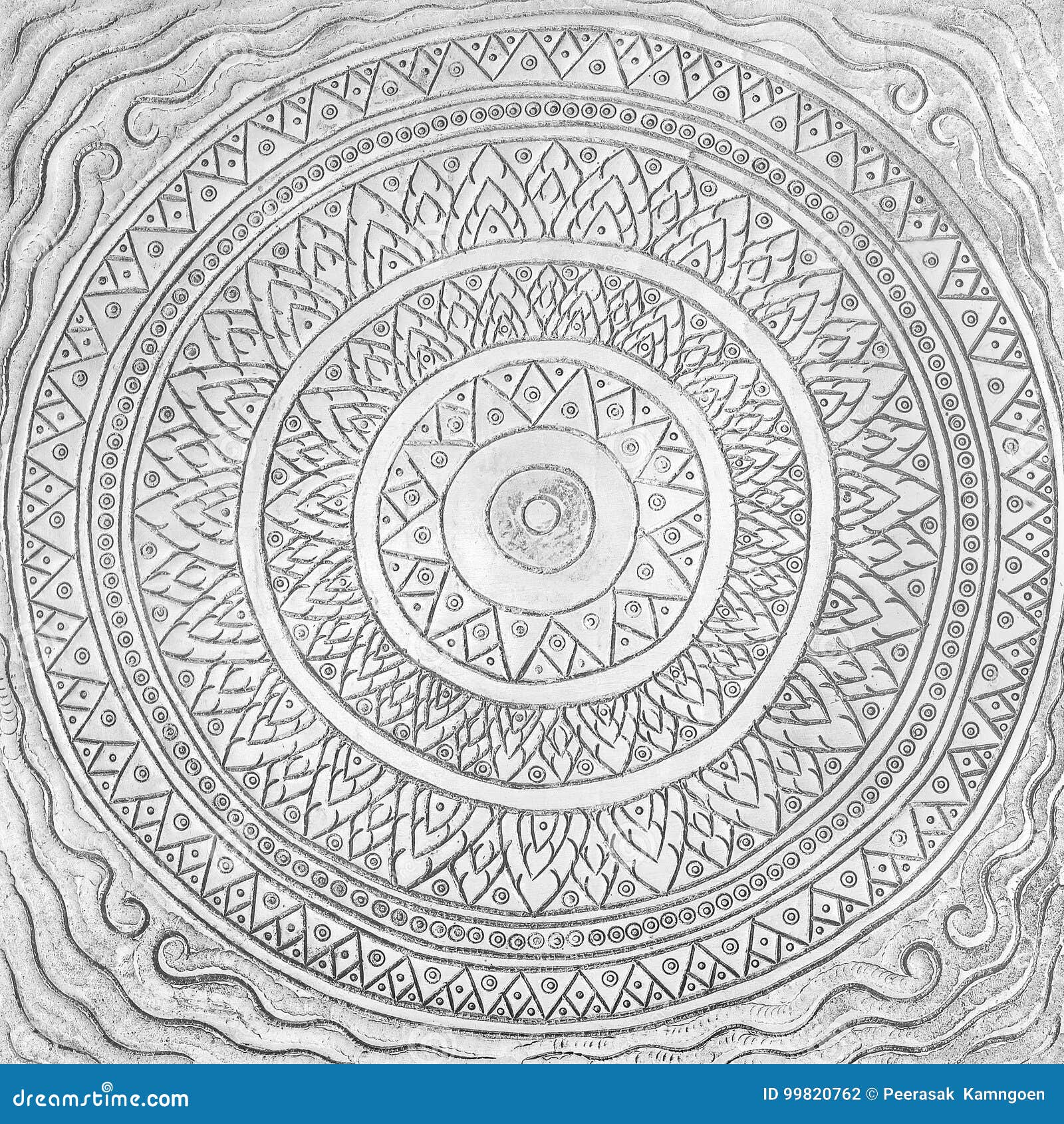 Engraved Metal Oriental Texture/pattern Background Stock Illustration ...