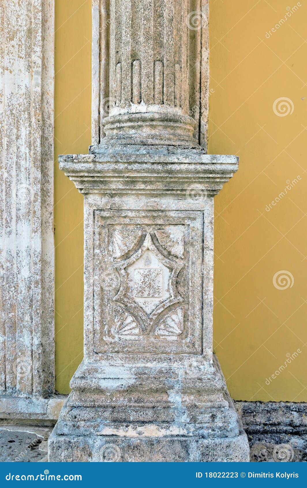Engraved pillar stock image. Image of decorative, greece - 18022223