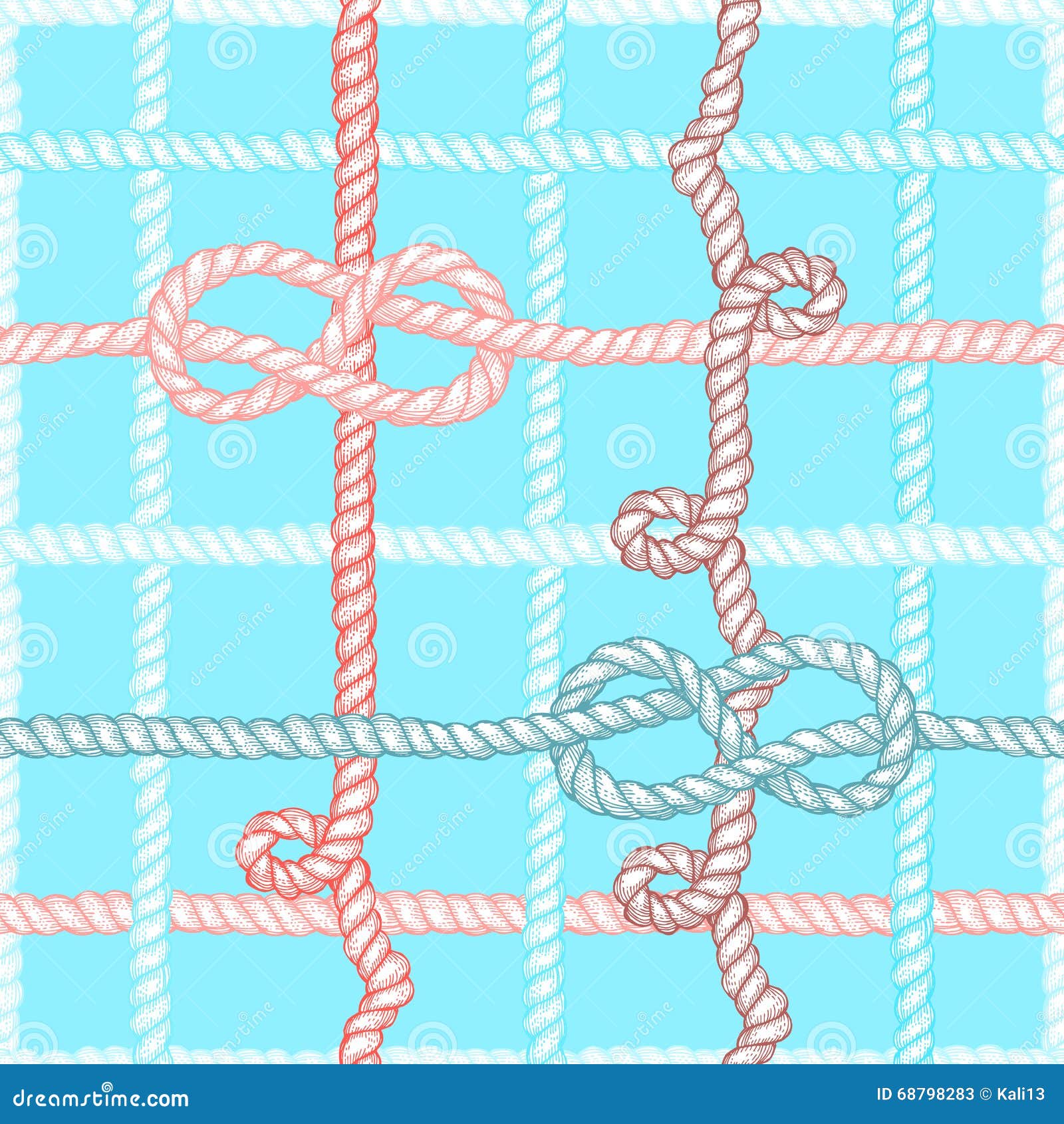 Engraved ropes and knots stock vector. Illustration of strong - 68798283