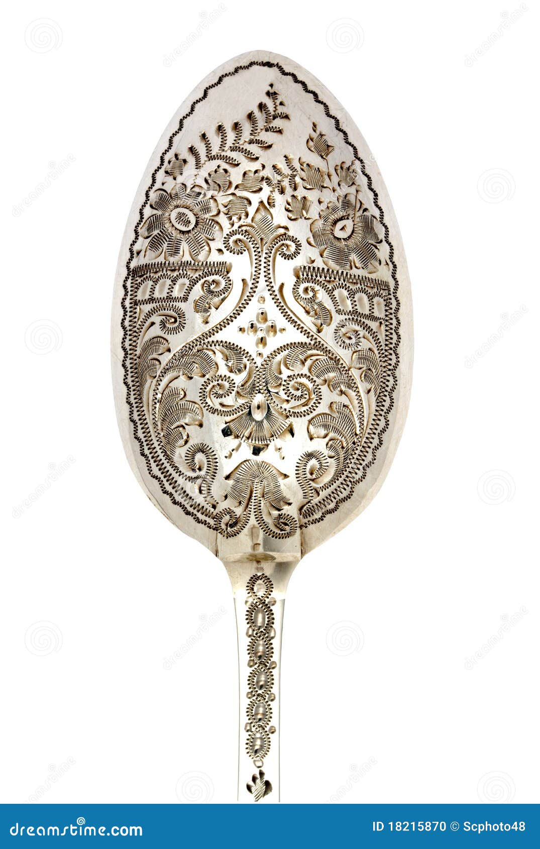 Engraved silver spoon stock photo. Image of metal, shiny - 18215870