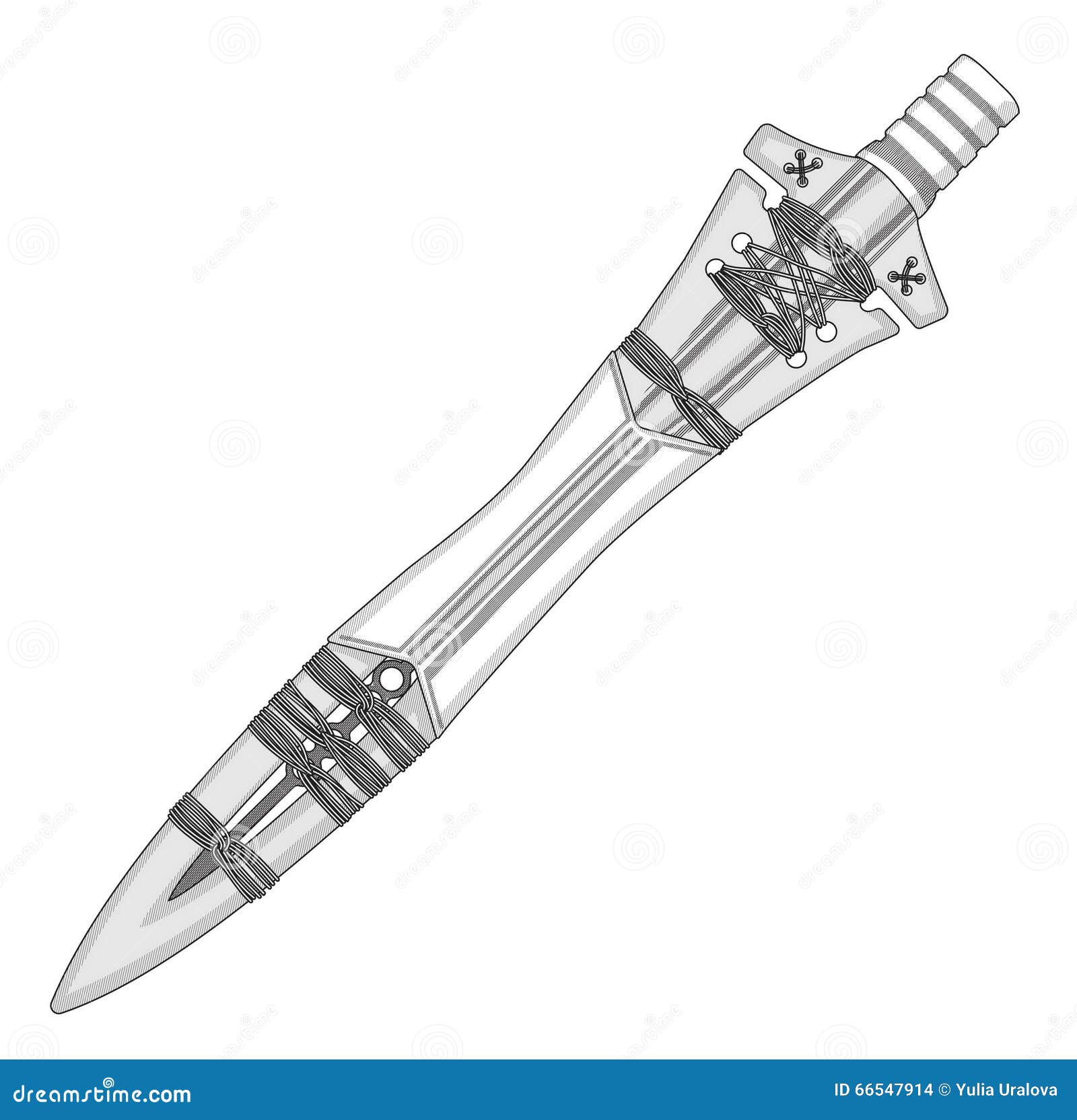 Engraved Style Vector Illustration of a Holy Longinus Lance Stock ...