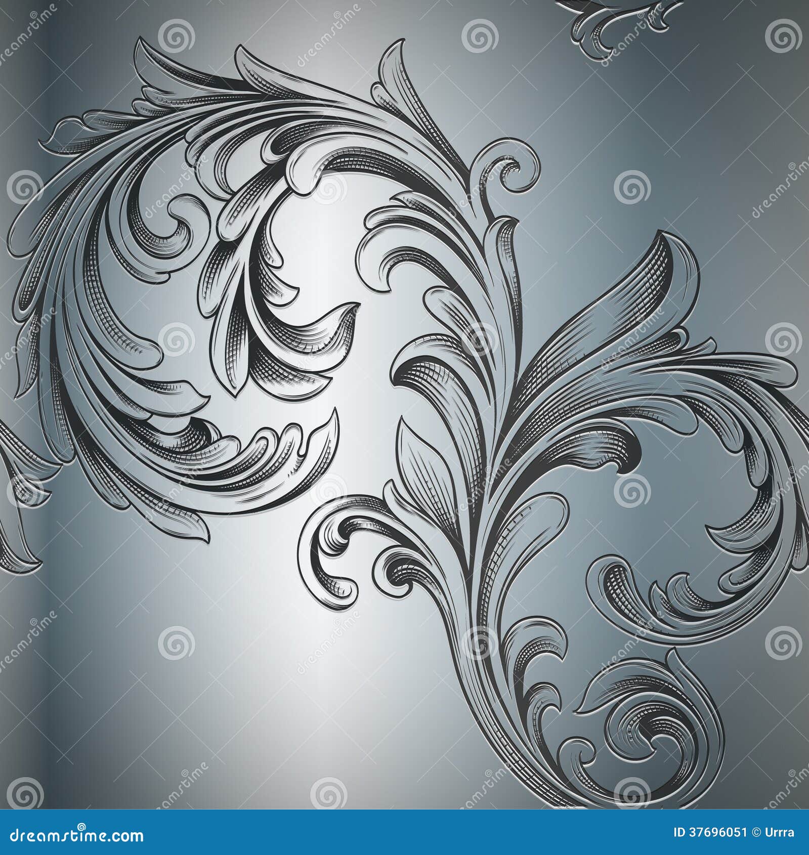 Engraving. stock vector. Illustration of etching, frame - 37696051