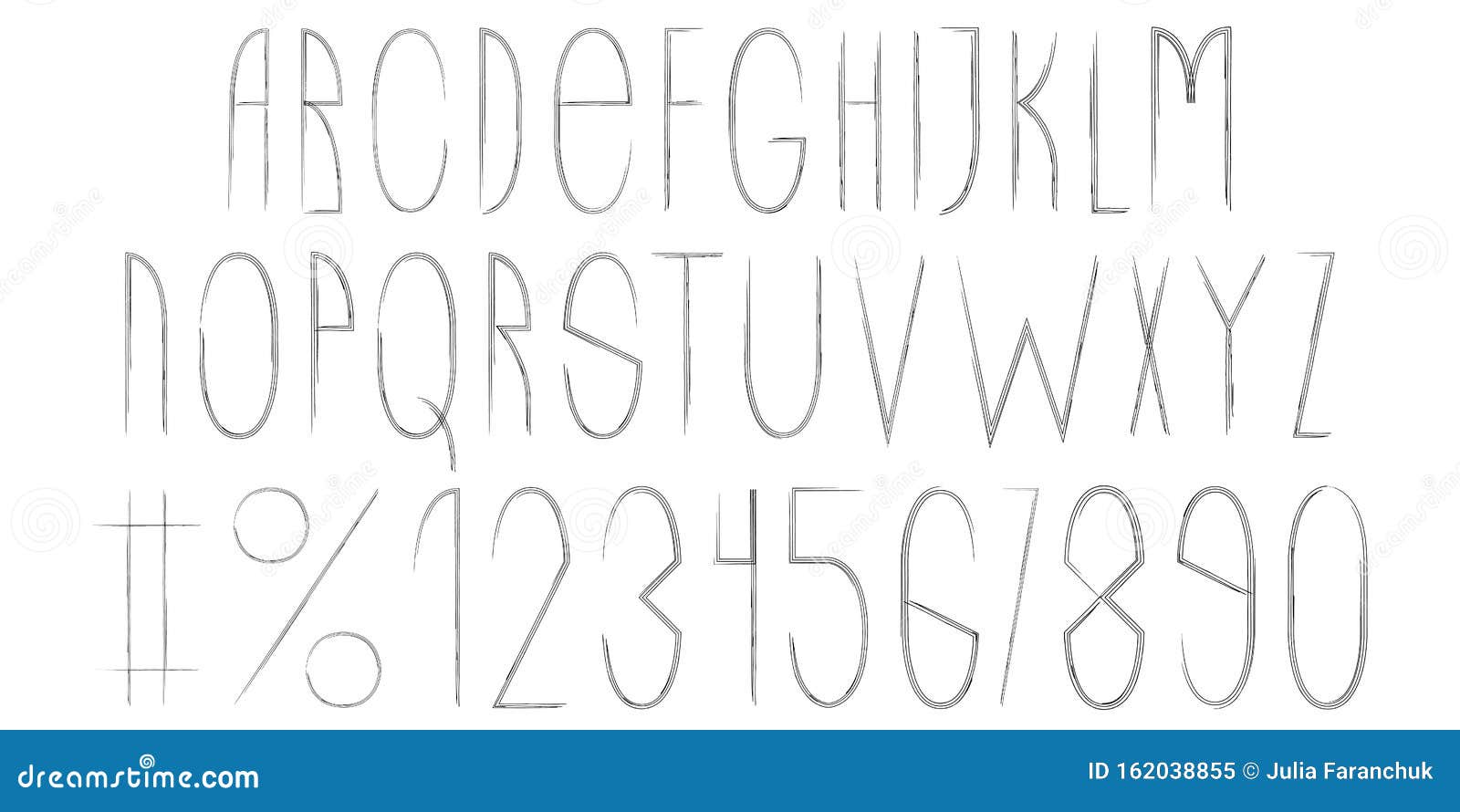 Engraving Alphabet. Set of Letters and Numbers, Font in the Style of ...