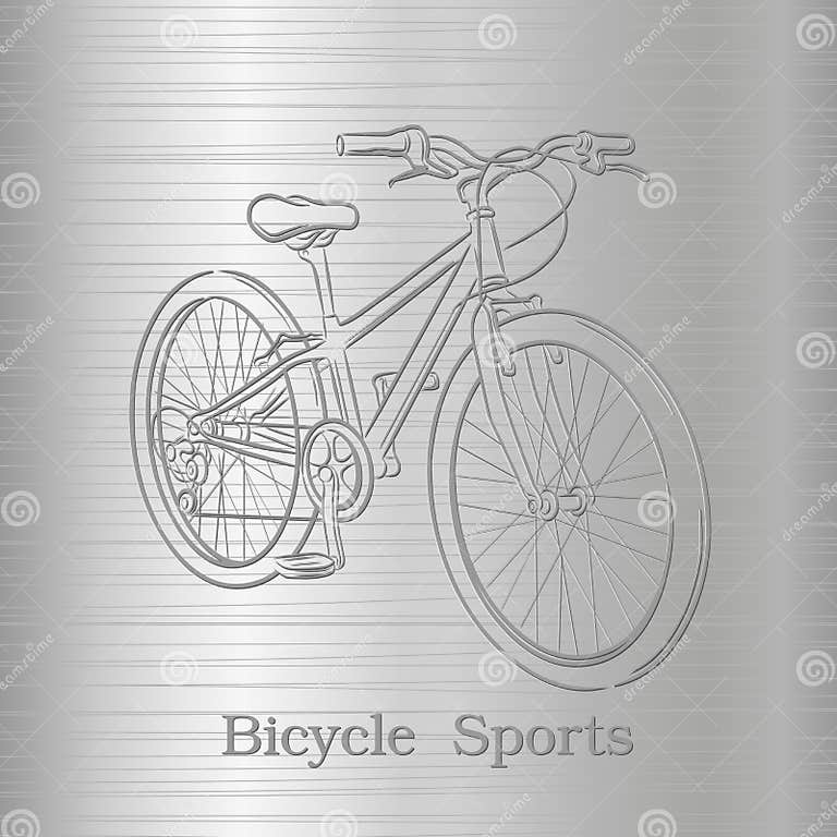 Engraving of a bicycle stock vector. Illustration of road - 95326202