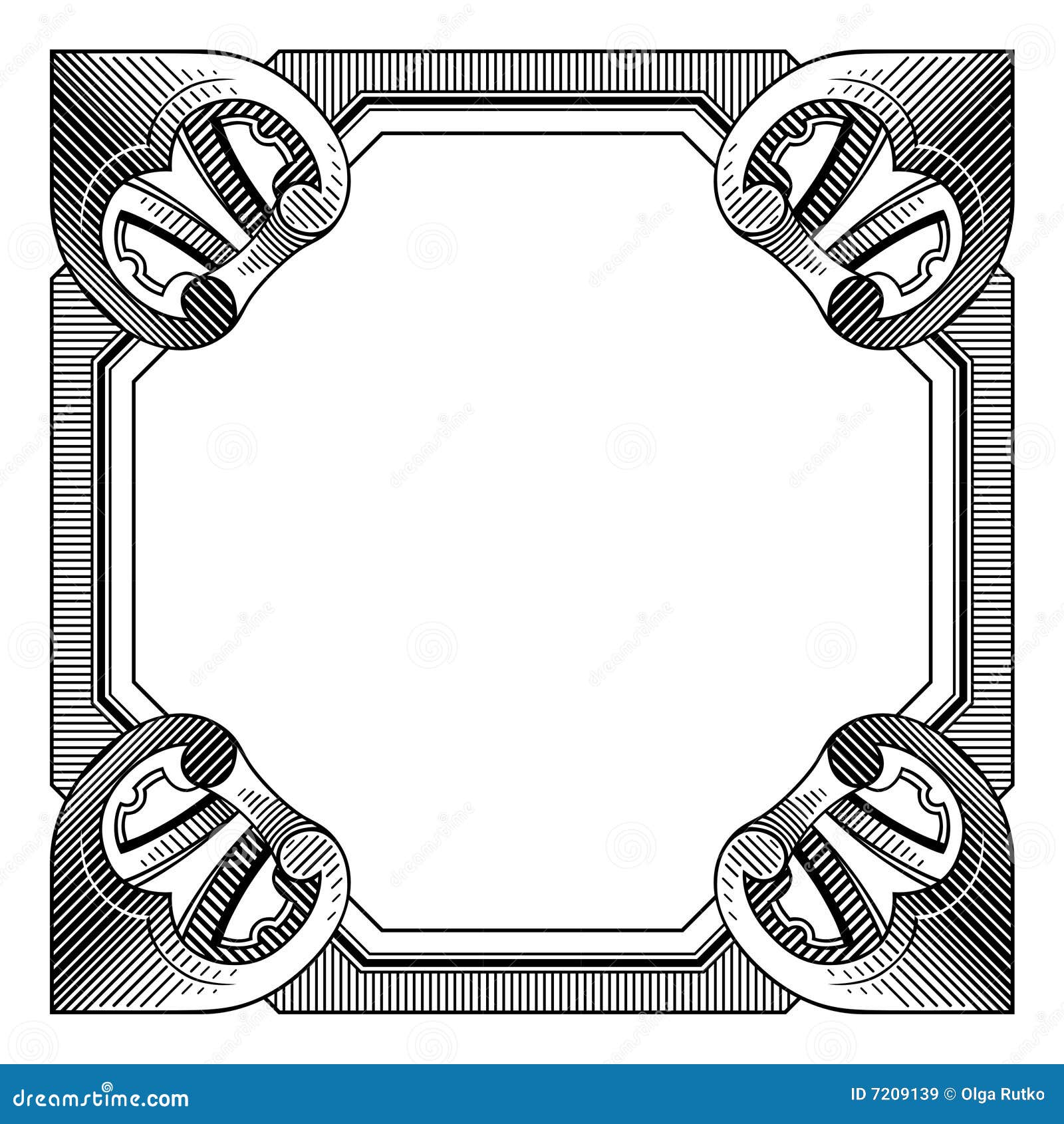 Engraving frame vector stock vector. Illustration of abstract - 7209139