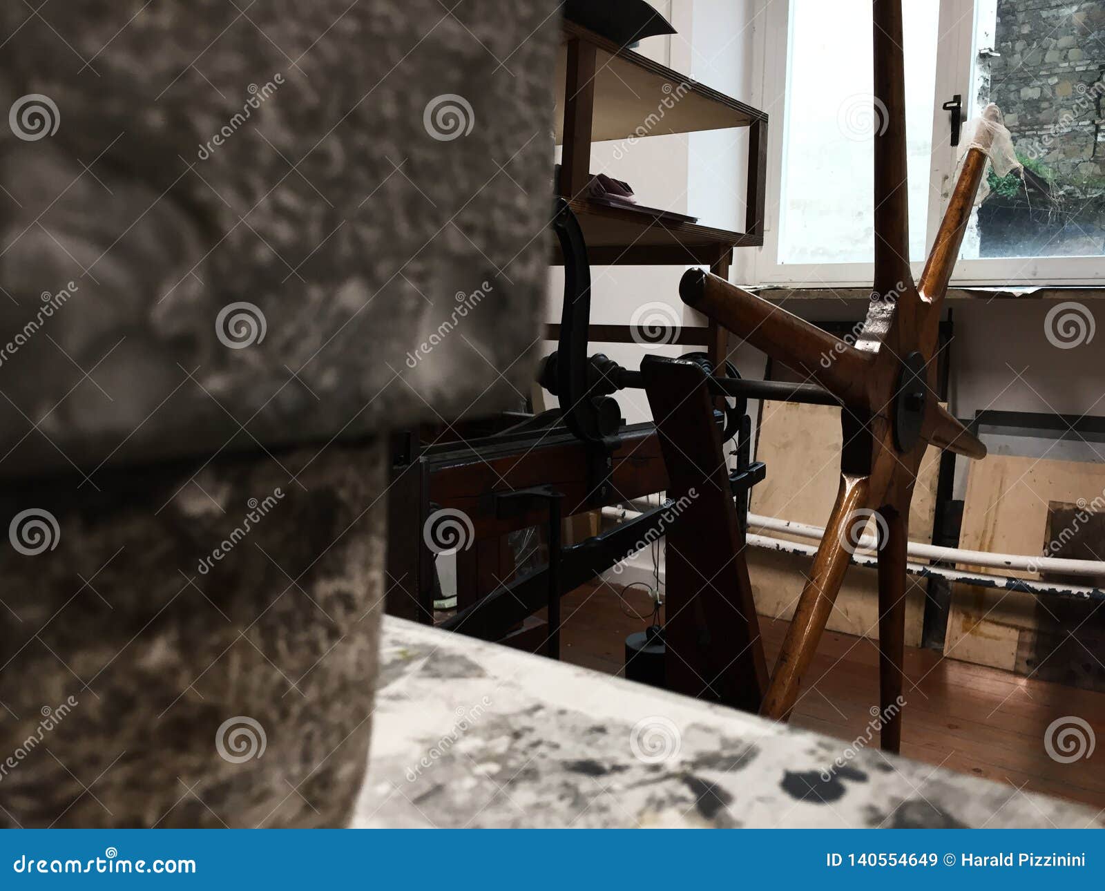 Engraving Stone, Seen in an Engraving Workshop, Ancient Printing ...