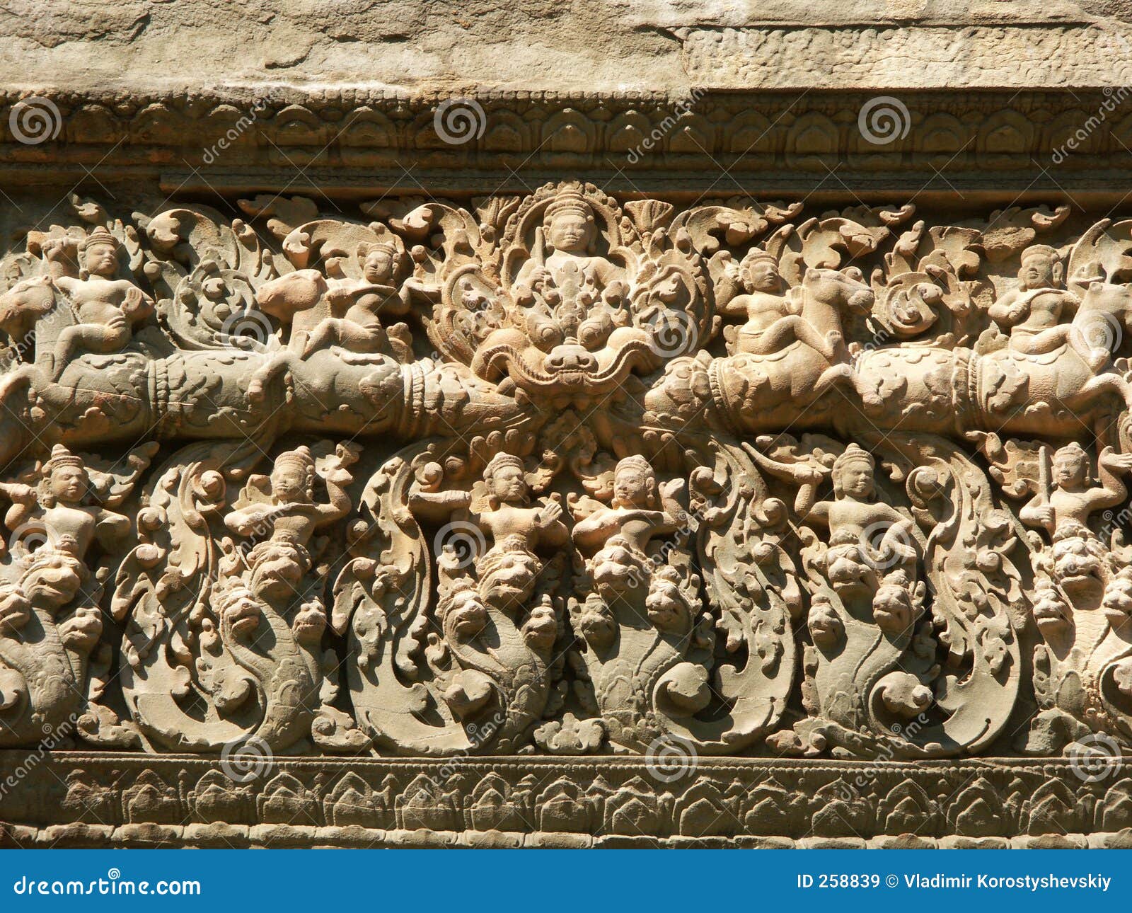 Engravings on a Temple Wall Stock Image - Image of stone, ornament: 258839