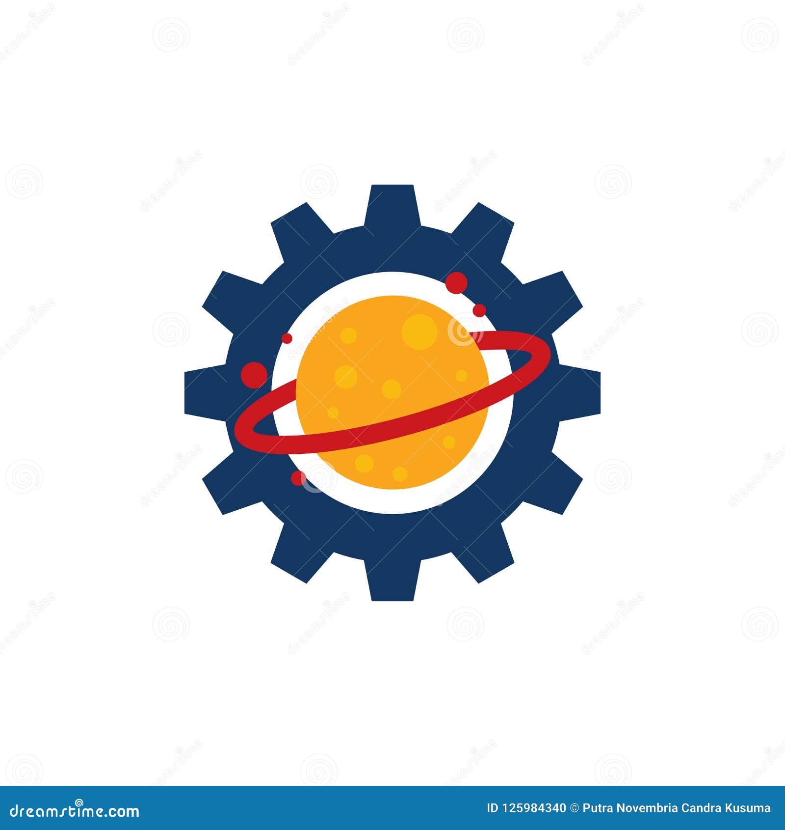 Engrenagem De Planeta Logo Icon Design Ilustração do Vetor - Ilustração ...
