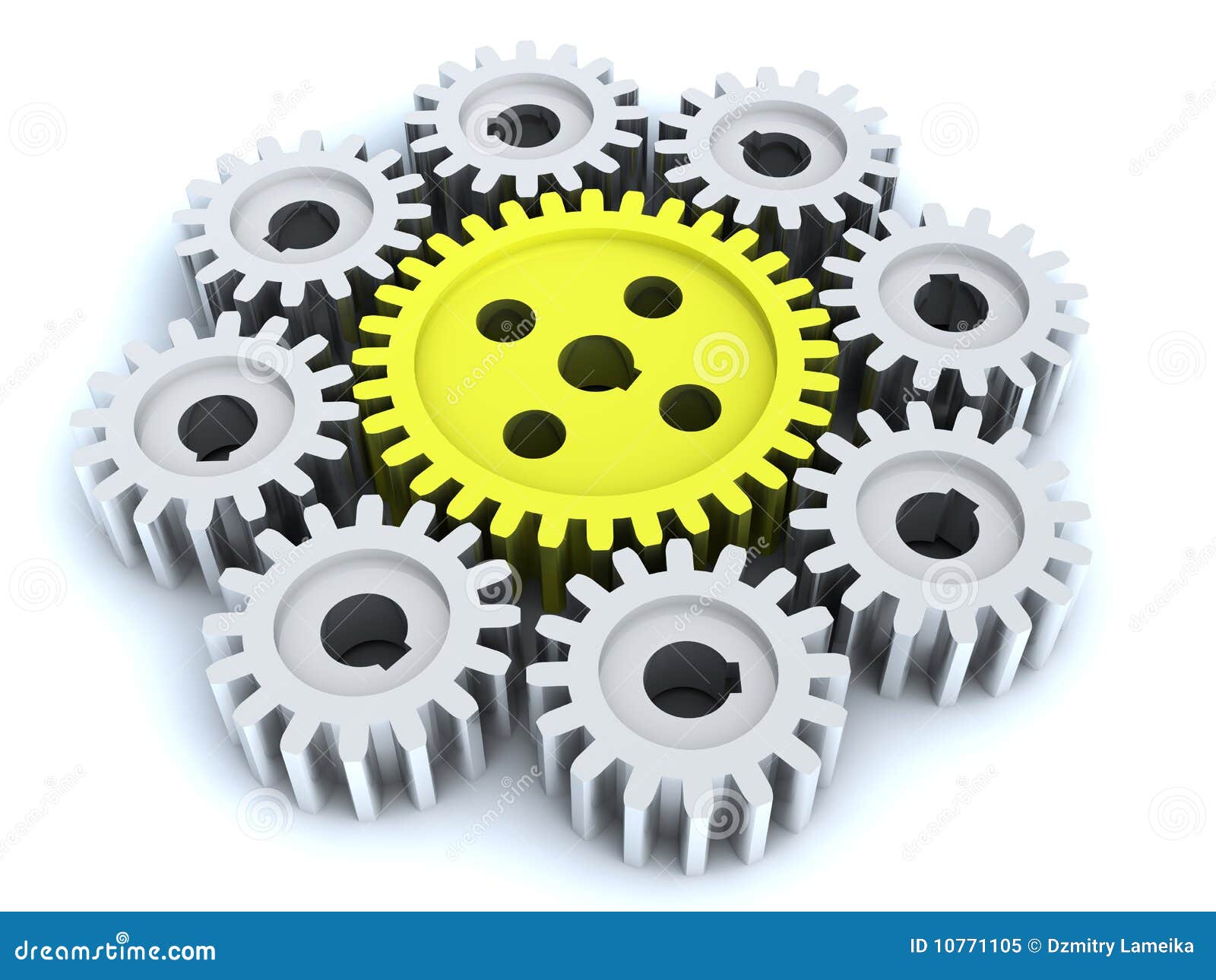 A Engrenagem E Os Oito Grandes Pequenos Ilustração Stock - Ilustração ...