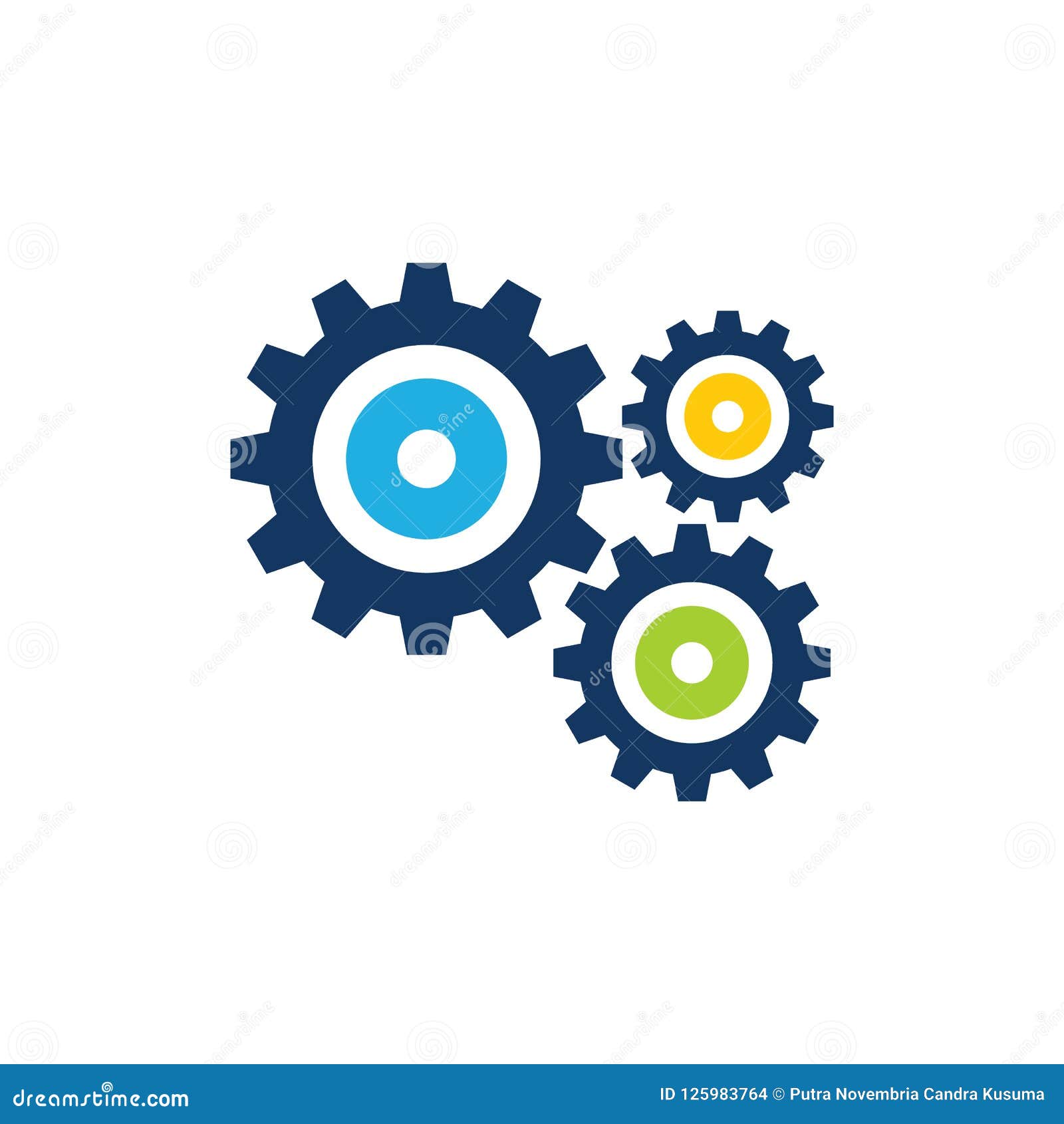 Engrenagem Logo Icon Design Da Cor Ilustração do Vetor - Ilustração de ...