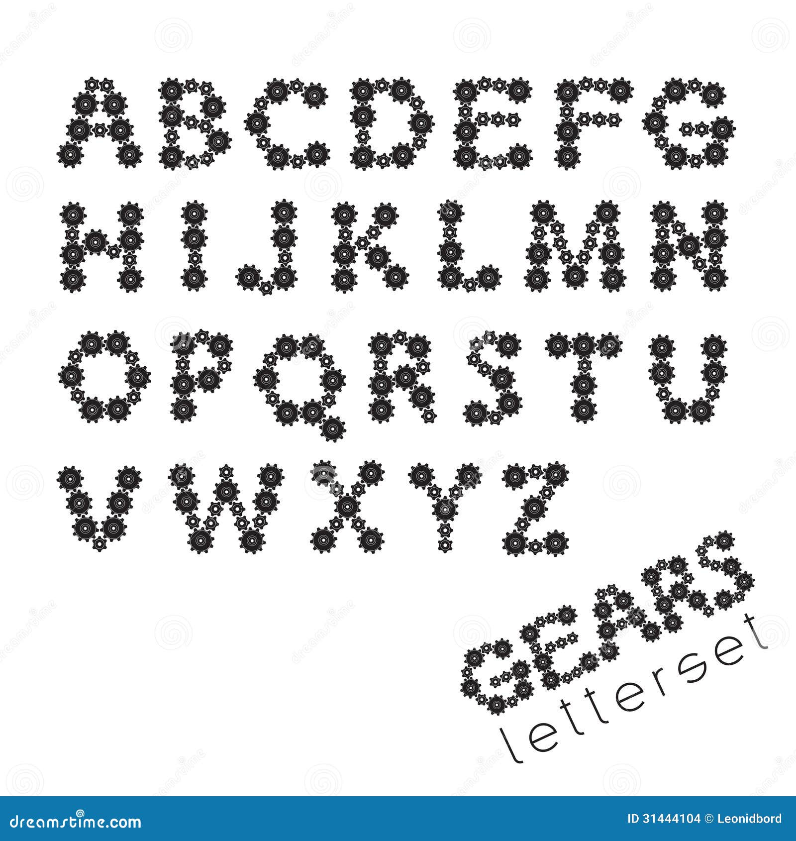 ENGRENAGENS de Letterset ilustração do vetor. Ilustração de fundo ...
