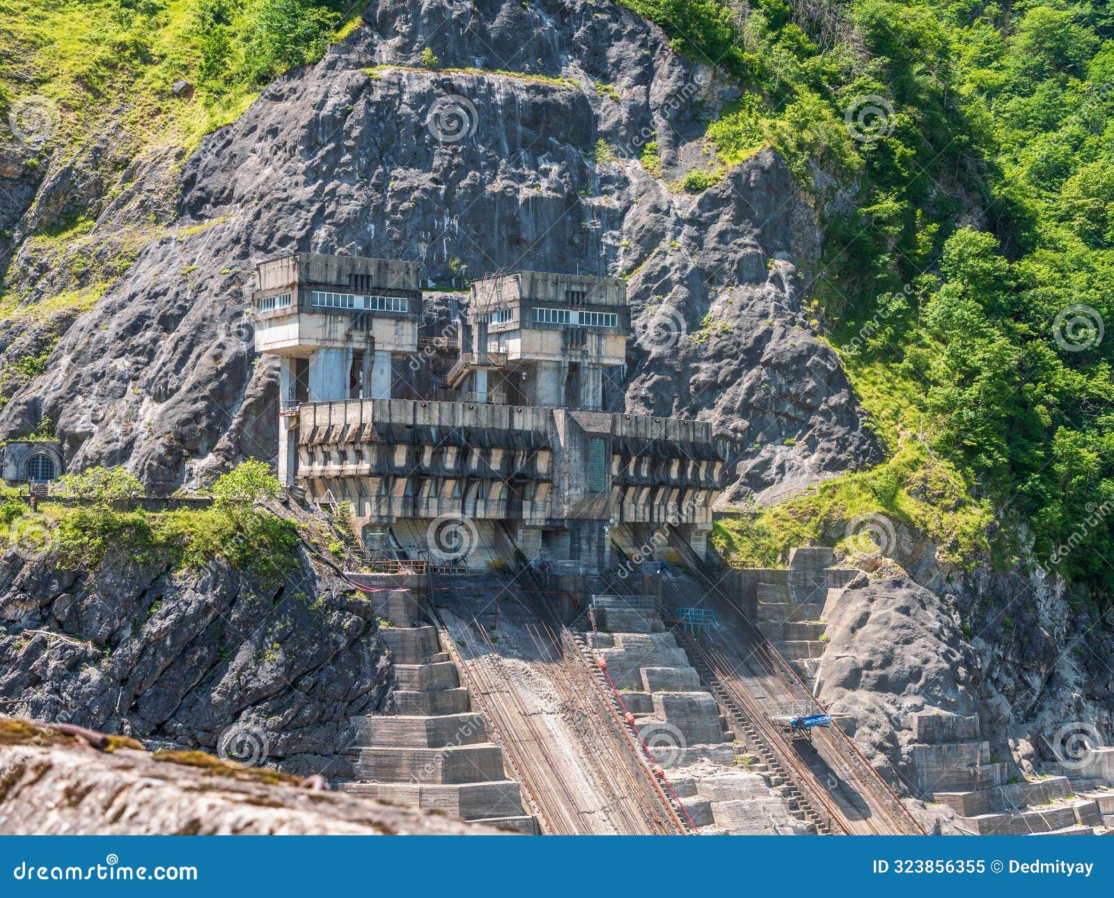 Enguri Dam Control Building, Integration of Man-made Structures with ...