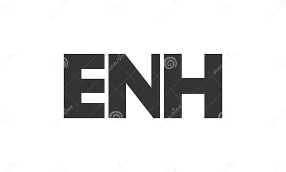 ENH Logo Design Template with Strong and Modern Bold Text. Initial ...
