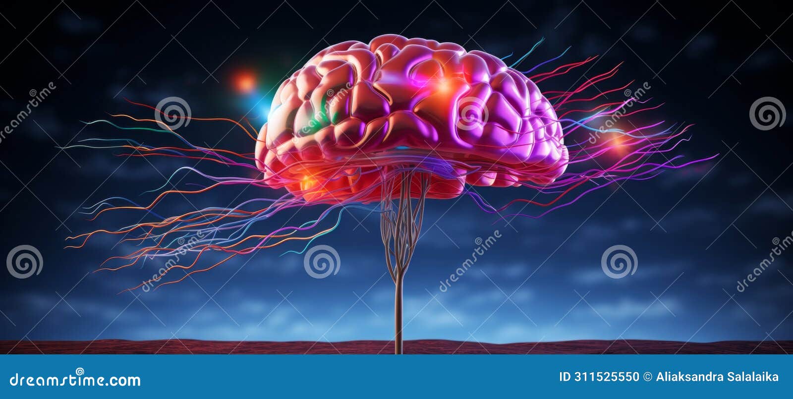 Brain With Neuralink Chip In A Dynamic Digital Environment, AI And ...