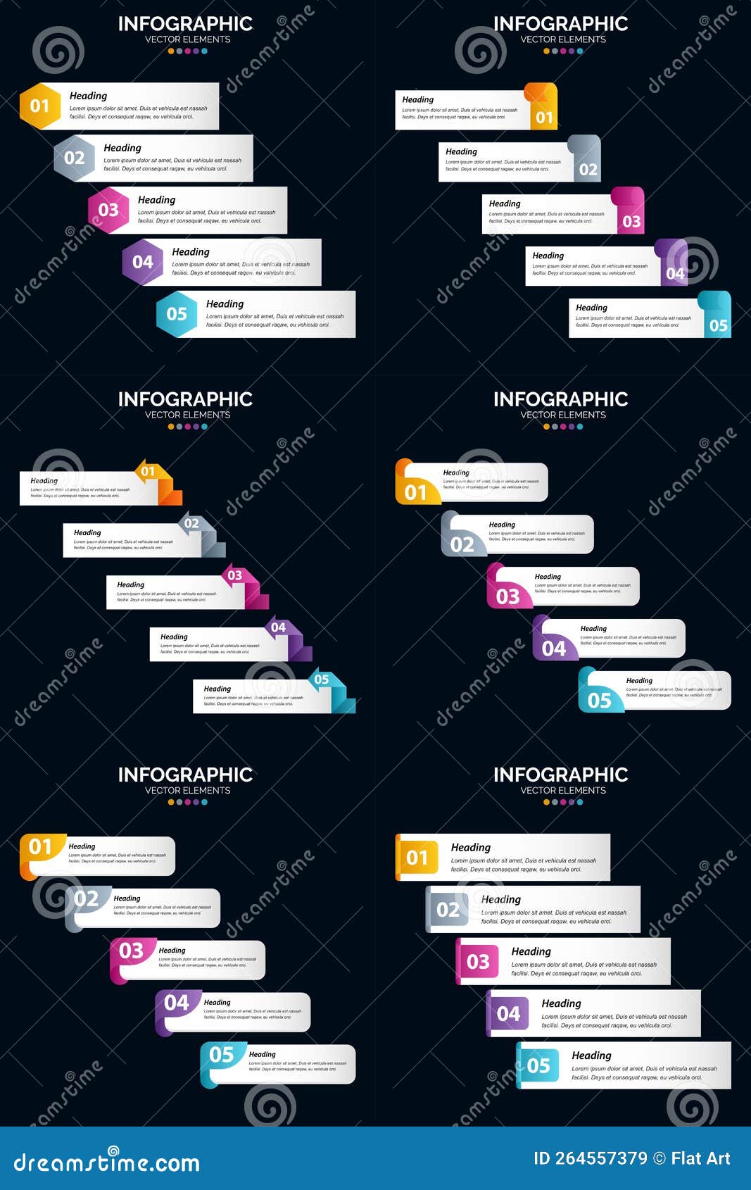 Enhance Your Presentation with Six Vector Infographics and Cycle ...
