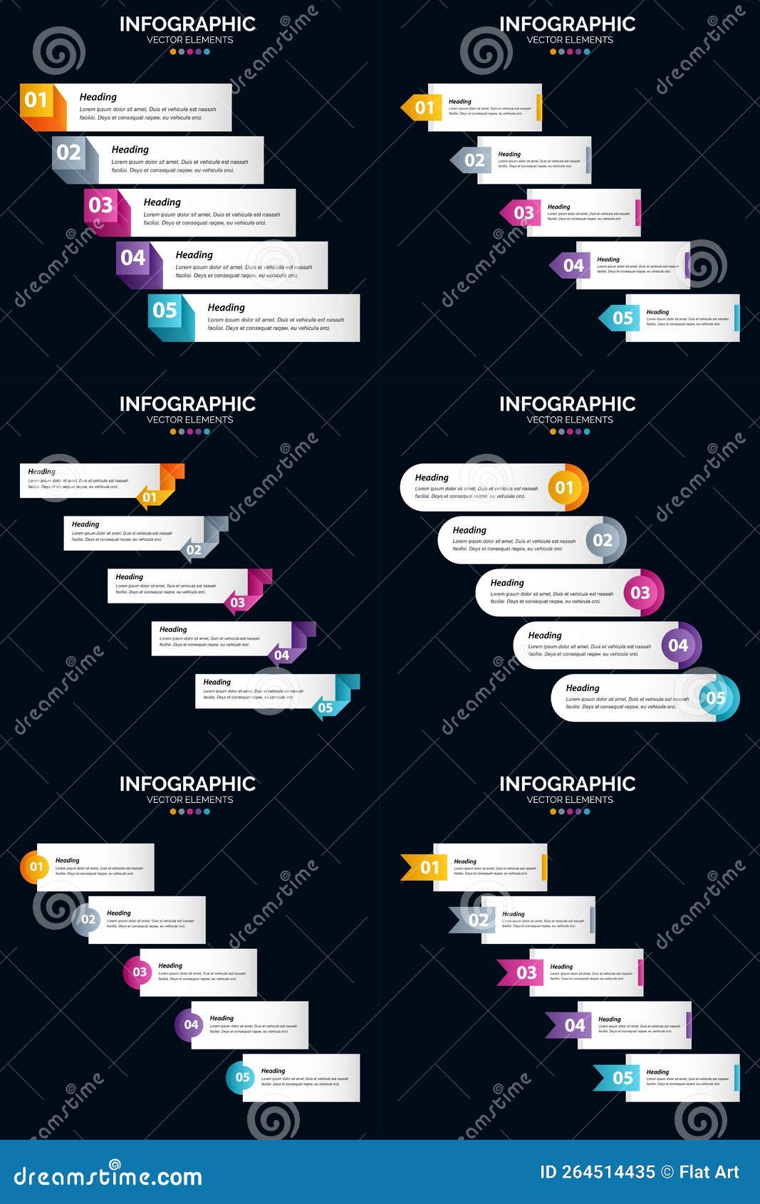Enhance Your Presentation with Vector 6 Infographics Pack. Including ...
