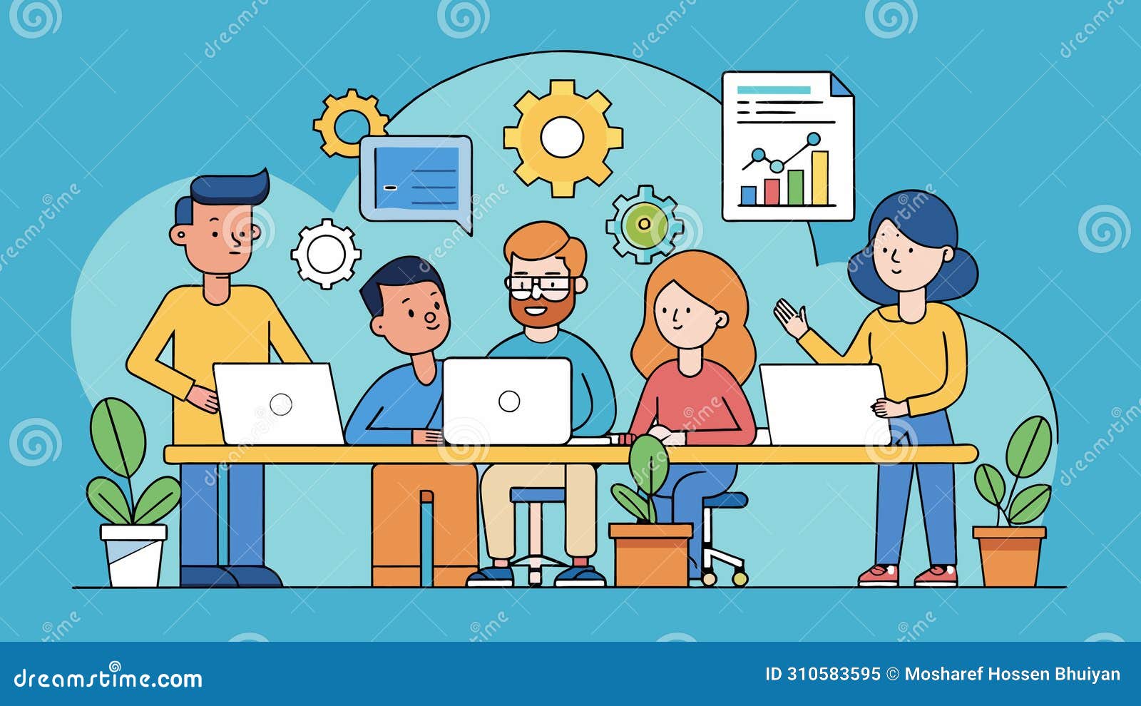Enhance Your Projects With Teamwork Collaboration Vector Art ...