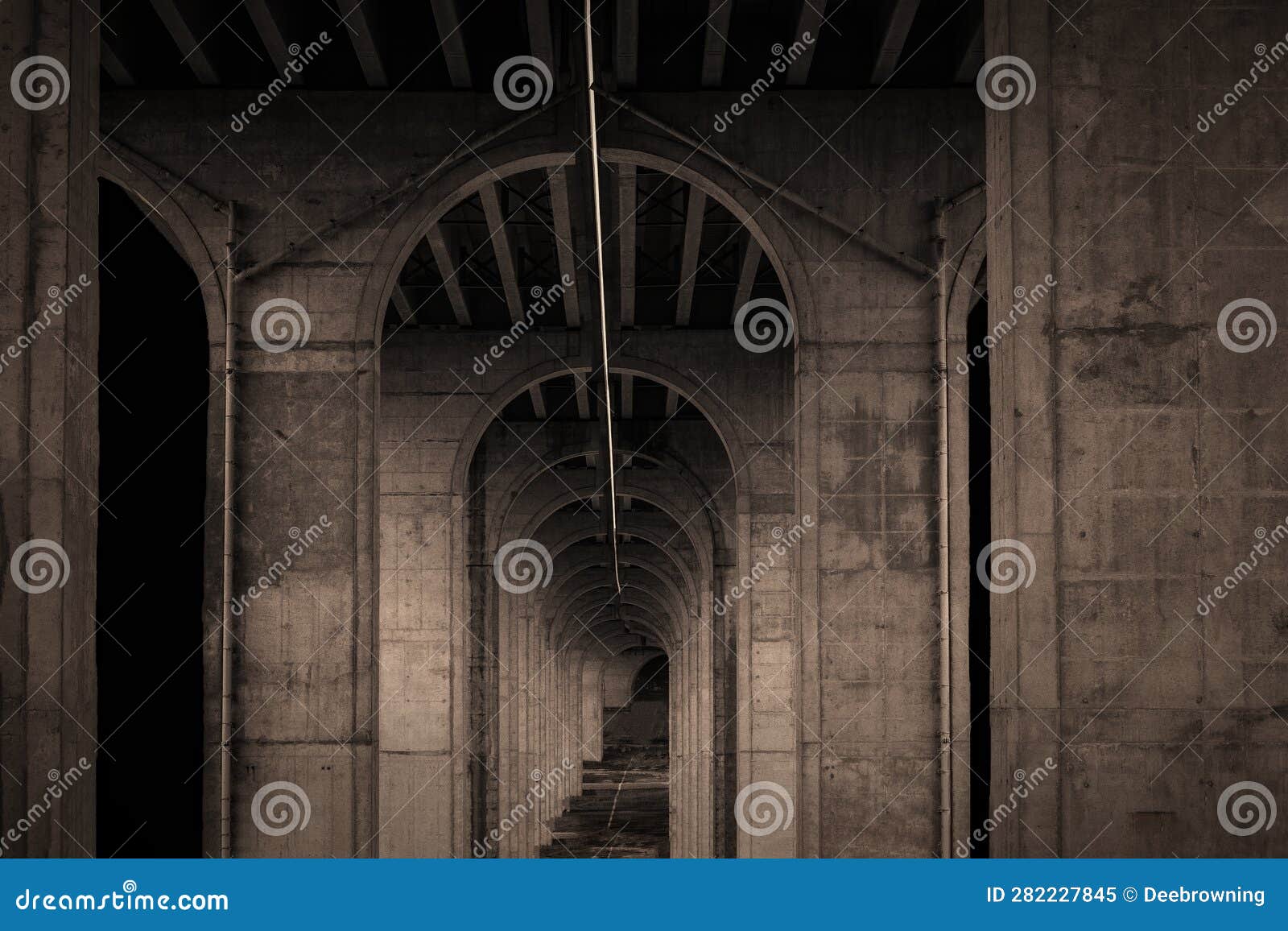 Enhanced Close Up of Underneath Structure of a Bridge Stock Image ...