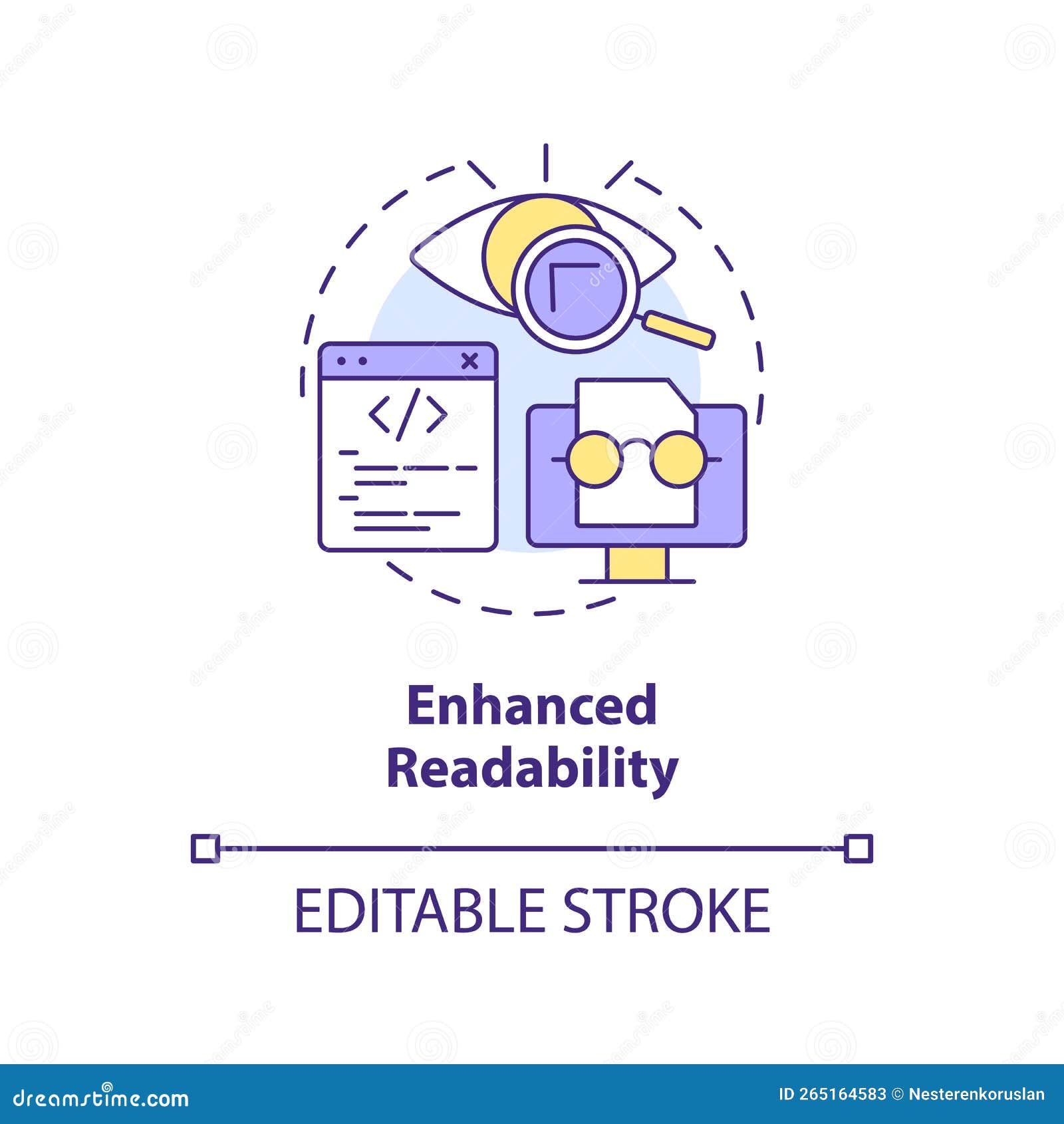 Enhanced Code Readability Concept Icon Stock Vector - Illustration of ... Enhanced Code Readability Concept Icon Stock Vector - Illustration of ...