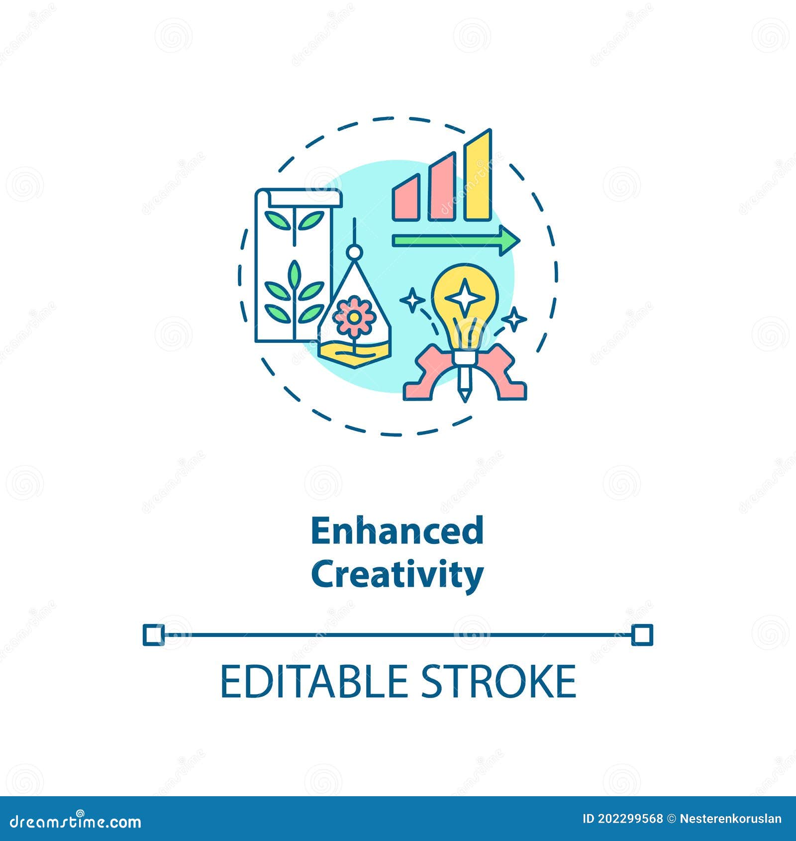 Enhanced Creativity Concept Icon Stock Vector - Illustration of ...