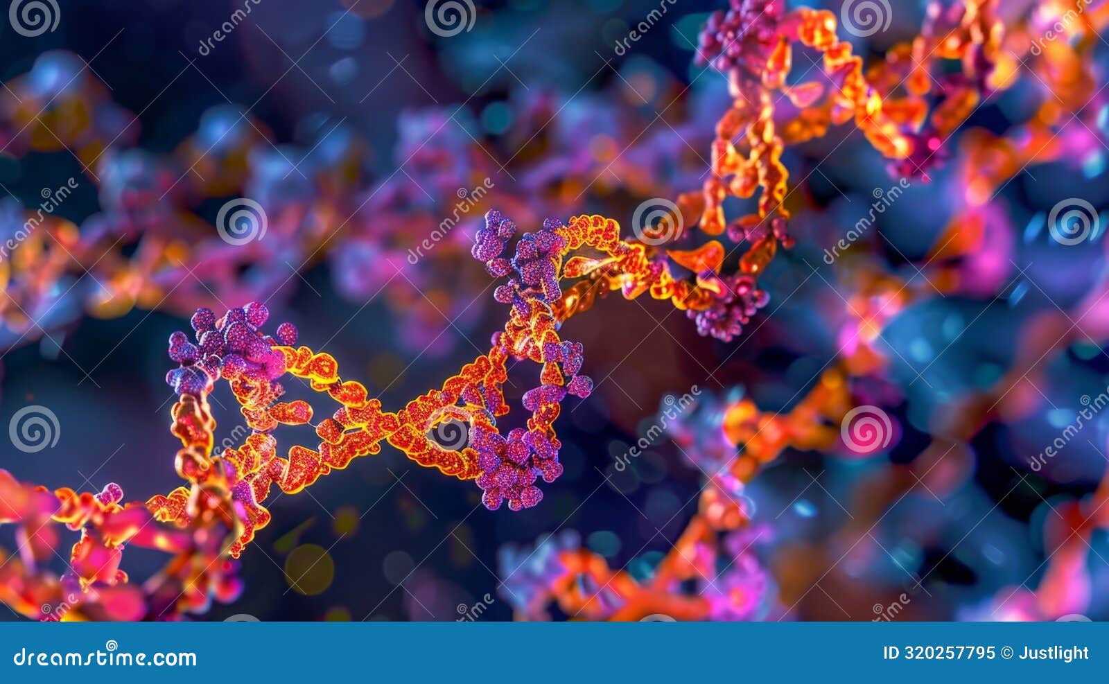 Enhanced Image of DNA Strands Undergoing Transcription with RNA ...