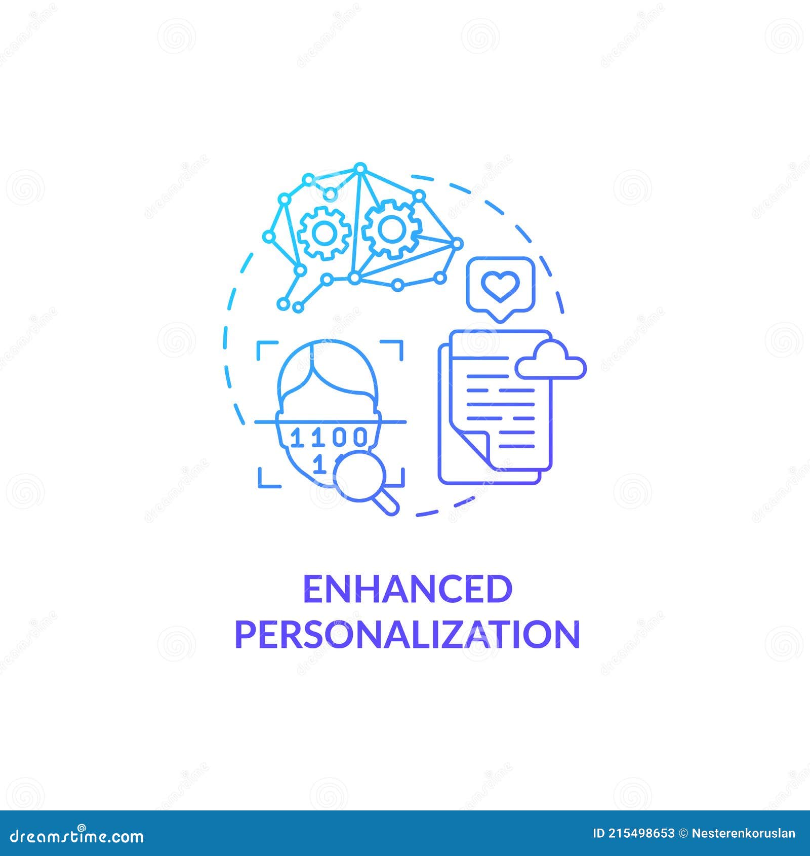 Enhanced Personalization Blue Gradient Concept Icon Stock Vector ... Enhanced Personalization Blue Gradient Concept Icon Stock Vector ...