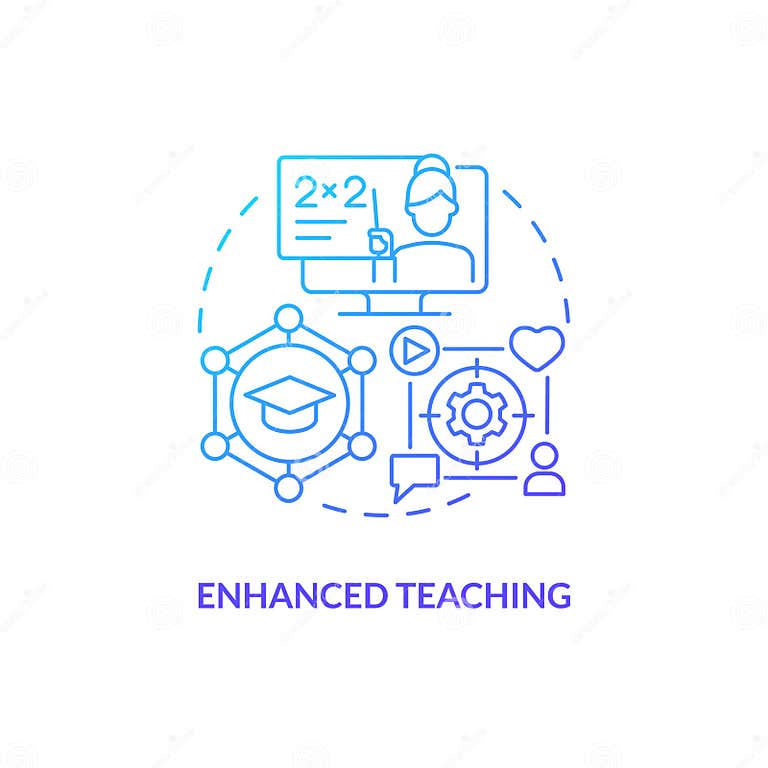 Enhanced Teaching Gradient Concept Icon Stock Vector - Illustration of simple, flat: 282943370