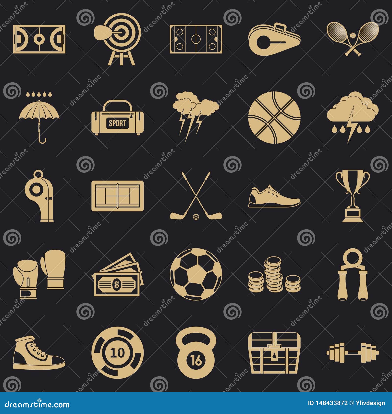Enhanced Training Icons Set, Simple Style Stock Vector - Illustration ...